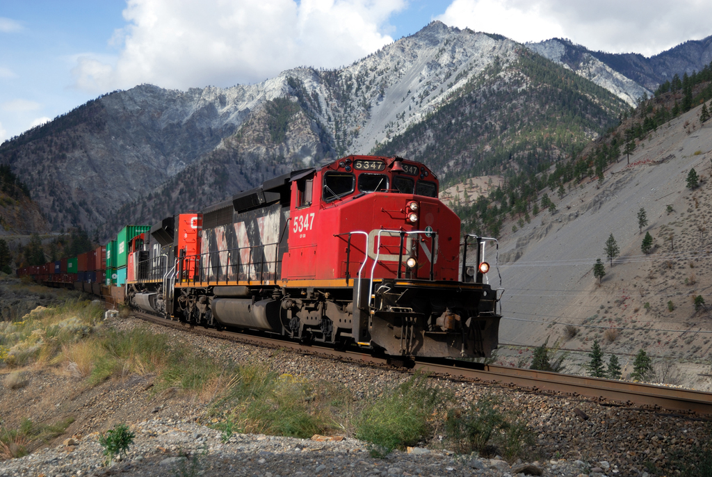 Railpictures.ca - Deane Motis Photo: CN 5347 and a SD70M-2 lead a CN general manifest train on ...