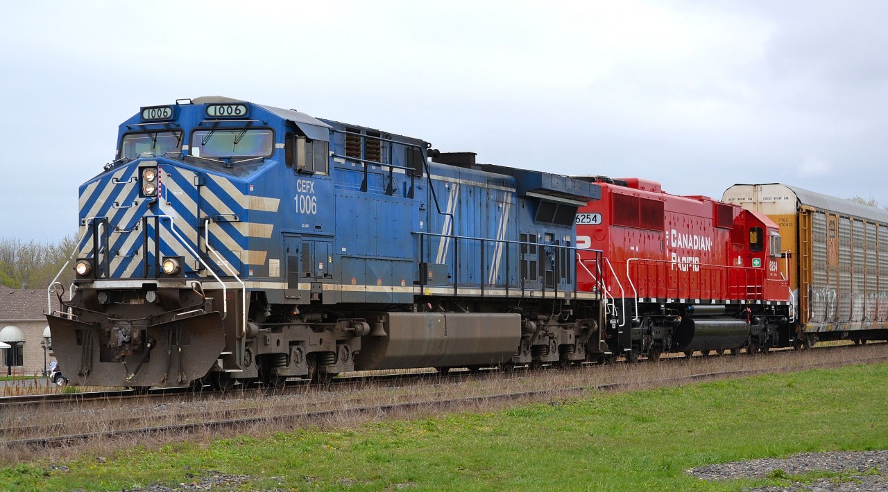 Railpictures.ca - Jay Butler Photo: CP 235 led by CEFX 1006 has freshly rebuilt ex SOO 6054 now ...