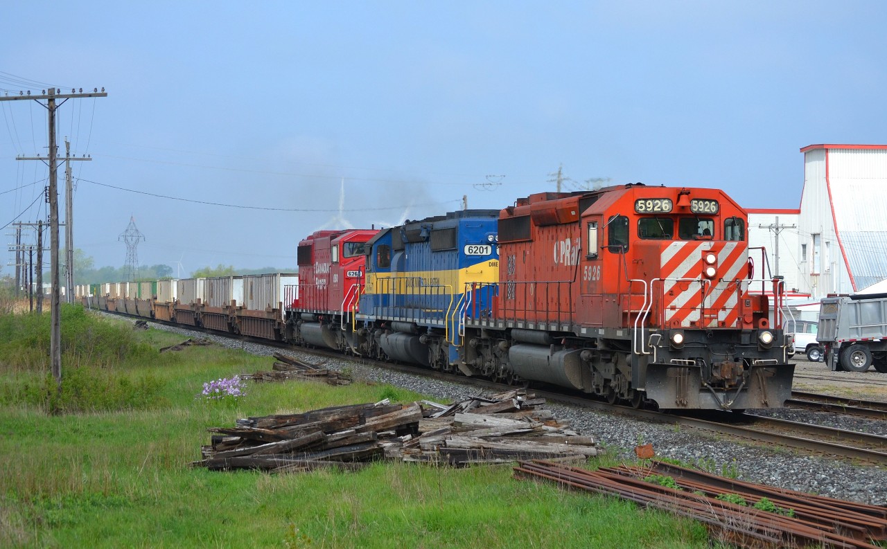 Railpictures.ca - Jay Butler Photo: CP 244 led by a nice all EMD lashup, heads eastbound thru ...