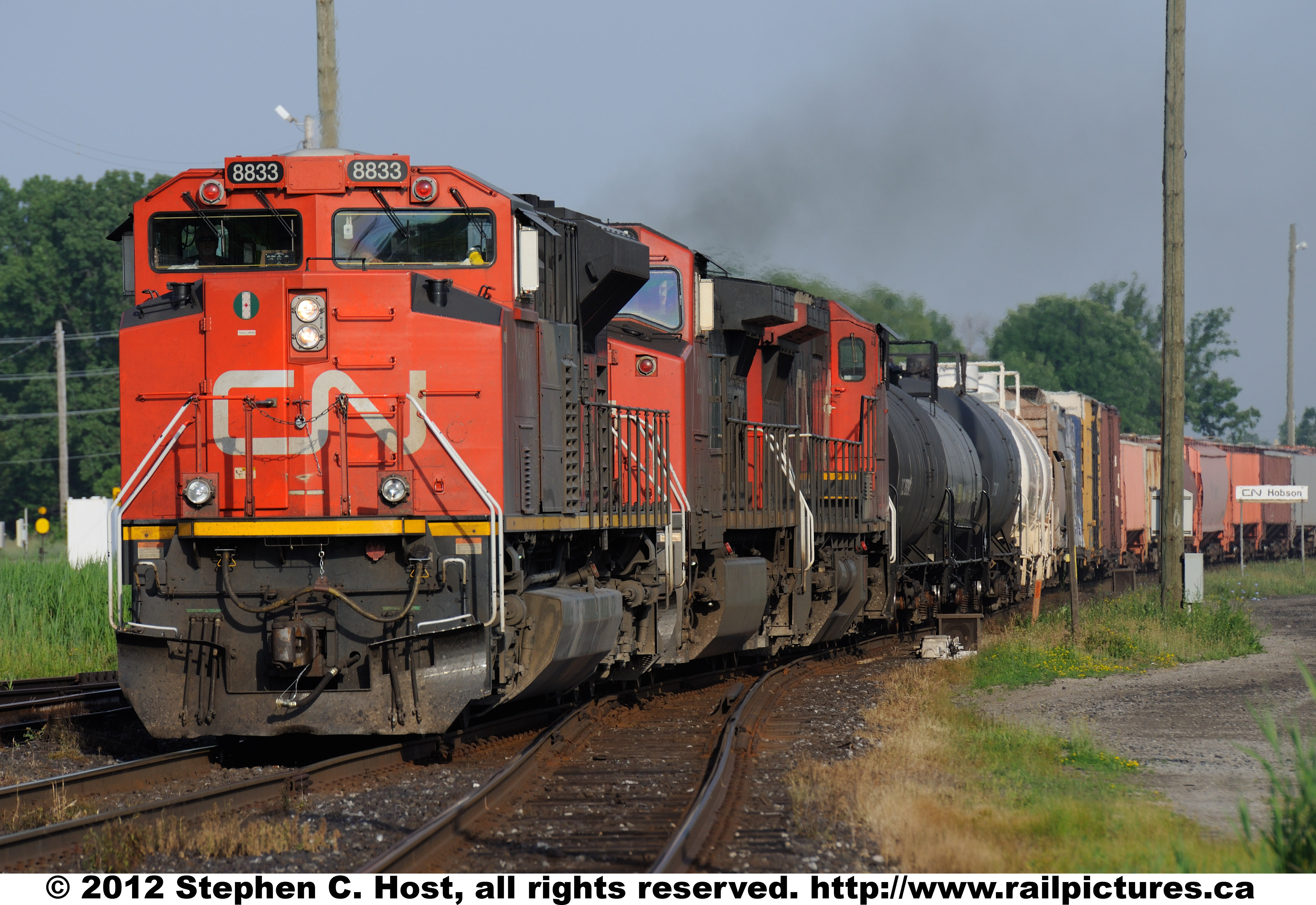 Railpictures.ca - Stephen C. Host Photo: CN 384 emerges from the Paul M. Tellier tunnel in ...