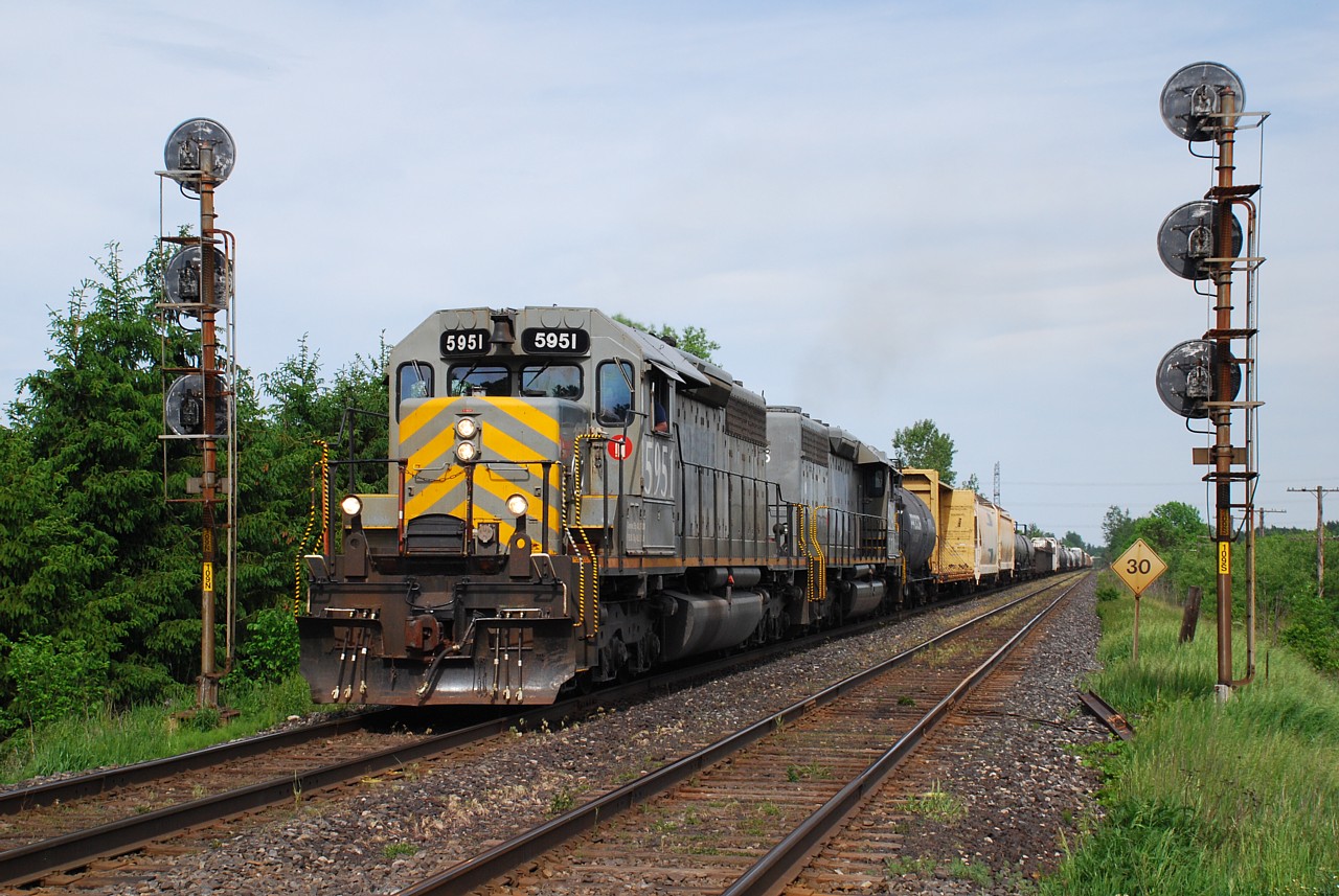 Railpictures.ca - Rob Smith Photo: CN 435 with GTW 5951 and GTW 5945 split the signals at ...