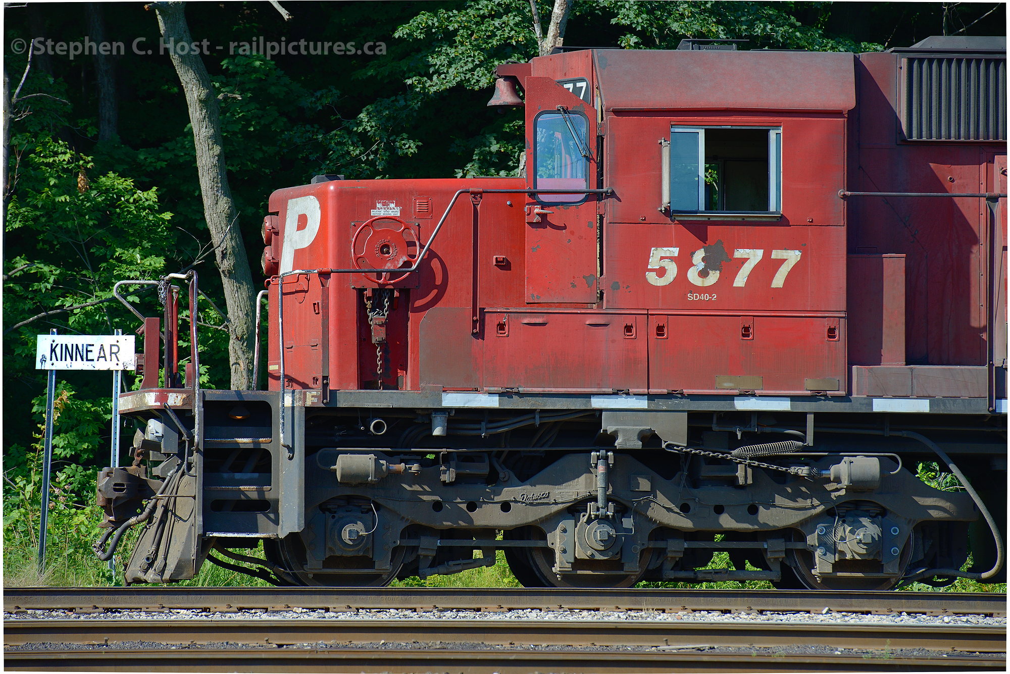 Railpictures.ca - Stephen C. Host Photo: Kinnear Where the endangered SD40-2 sits waiting for ...