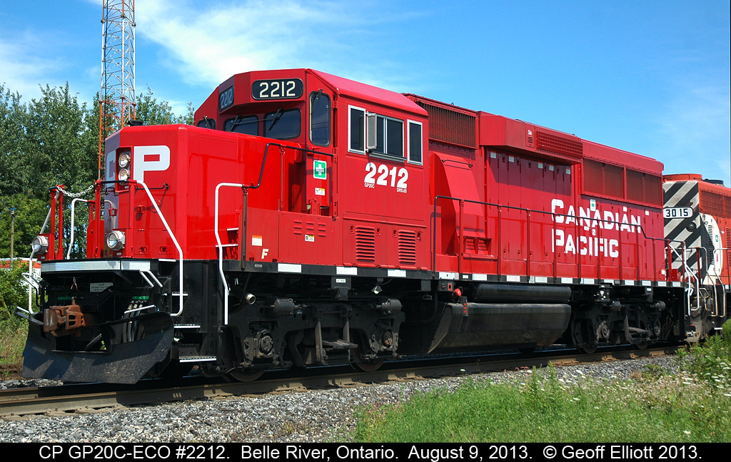 Railpictures.ca - Geoff Elliott Photo: Looking more like a bulldozer to me, CP GP20C-ECO #2212 ...