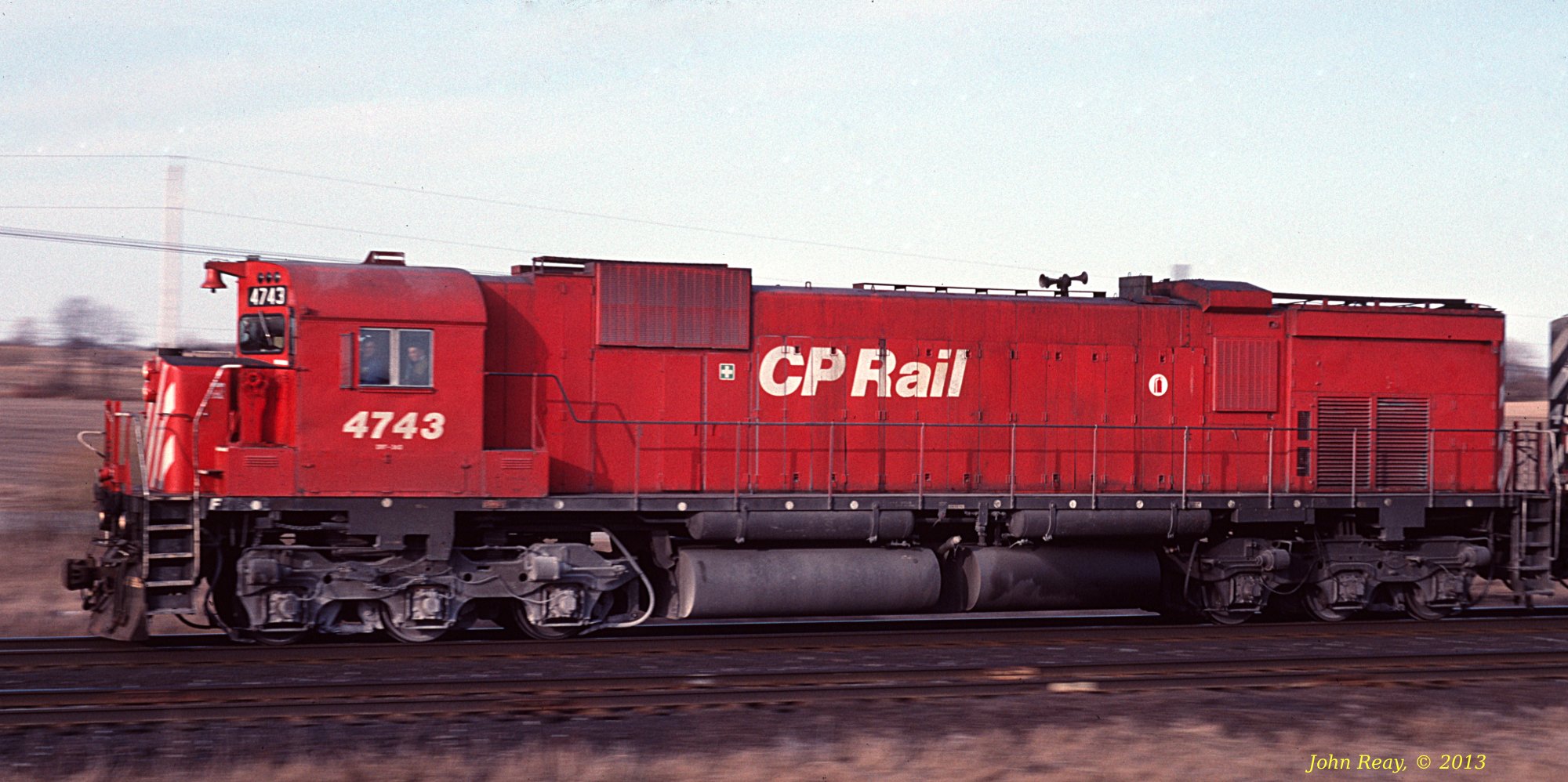 Railpictures.ca - John Reay Photo: CP MLW M-636 #4743 leads an unknown westbound train symbol ...