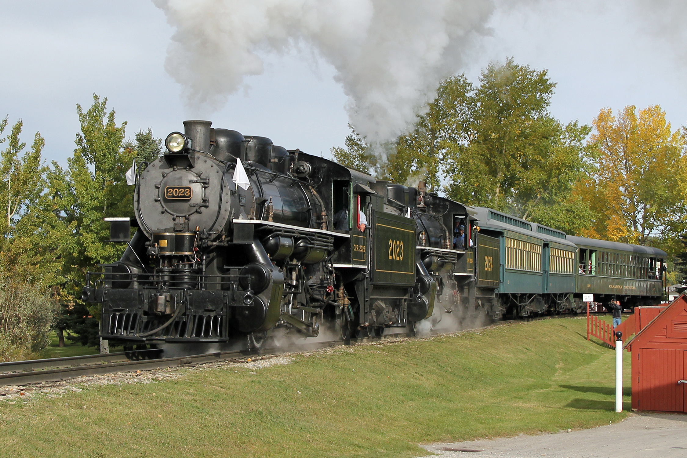 Railpictures.ca - colin arnot Photo: Alco 0-6-0 CP 2023 and Lima 0-6-0 CP 2024 double head the ...