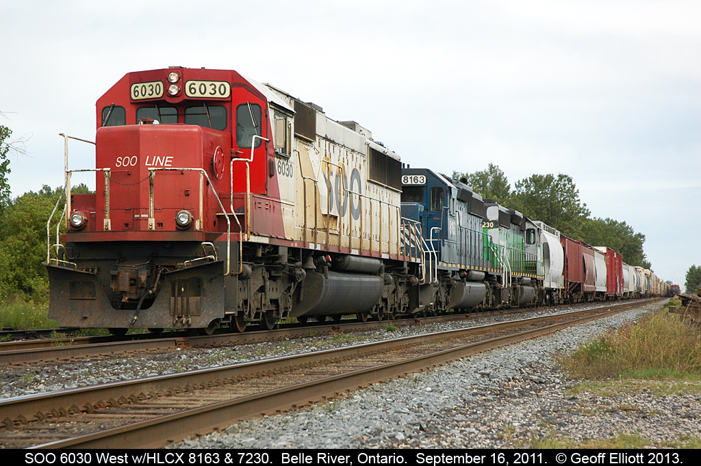 Railpictures.ca - Geoff Elliott Photo: SOO LINE 6030, with it’s non-standard italic name on the ...