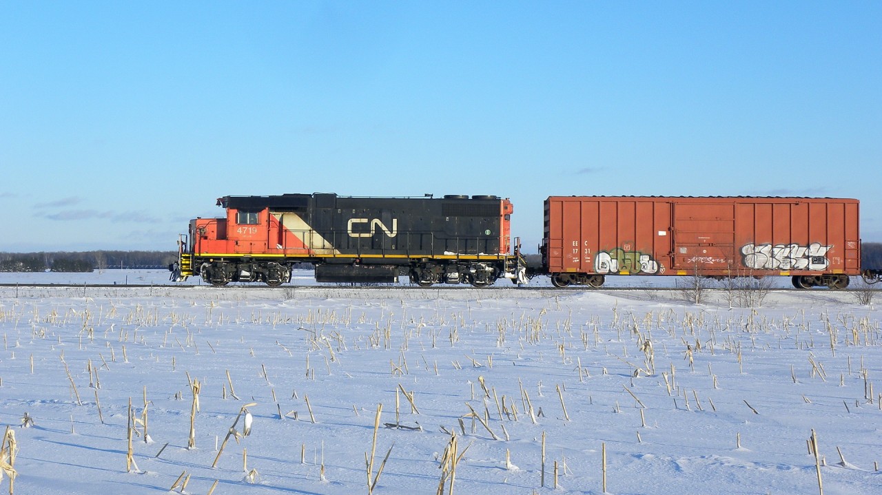 Railpictures.ca - Pierre Fournier Photo: After the 401,comes the 514 out of the siding with its ...