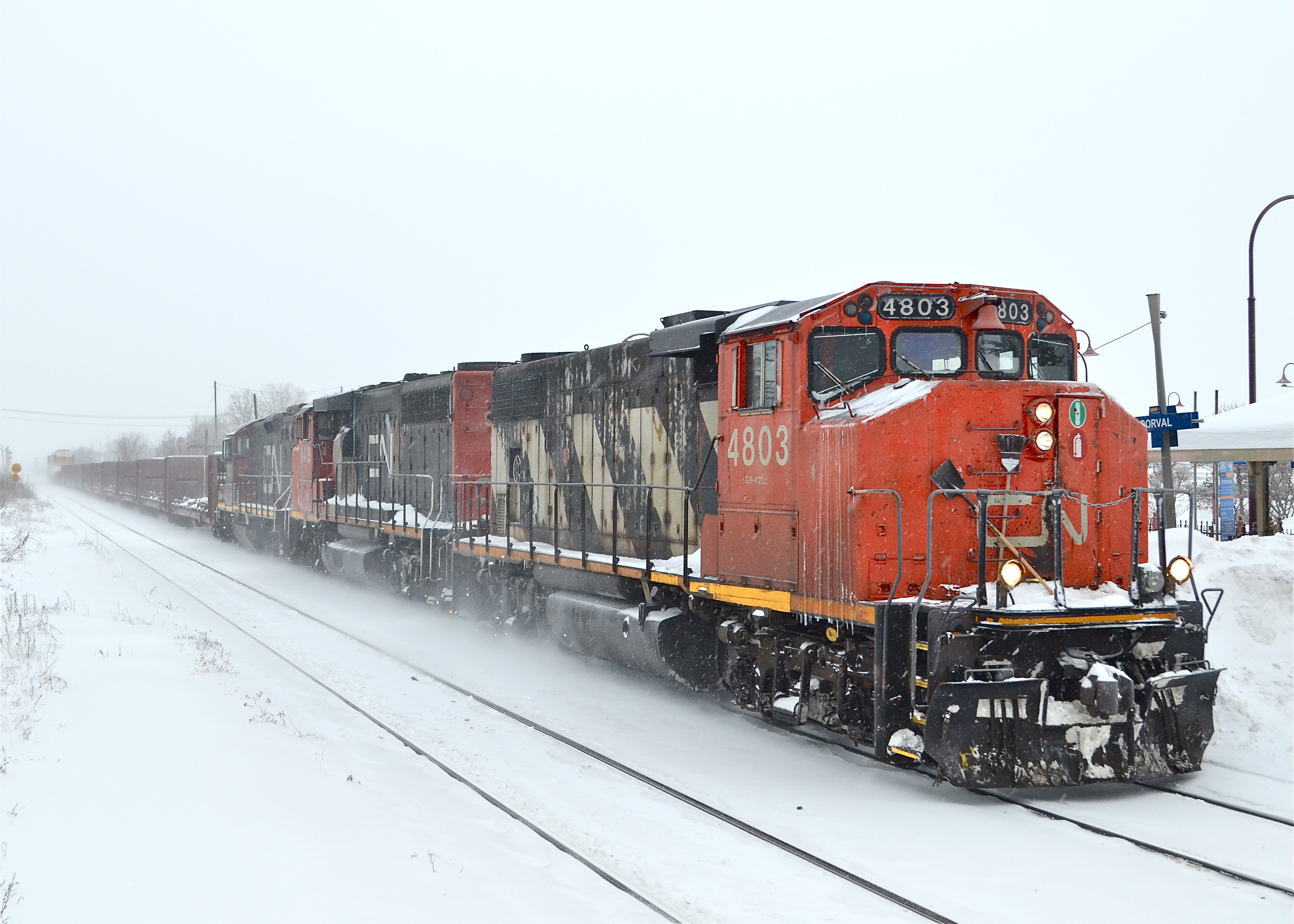 Railpictures.ca - Michael Berry Photo: A broom and a shovel…..Are two key implements for ...