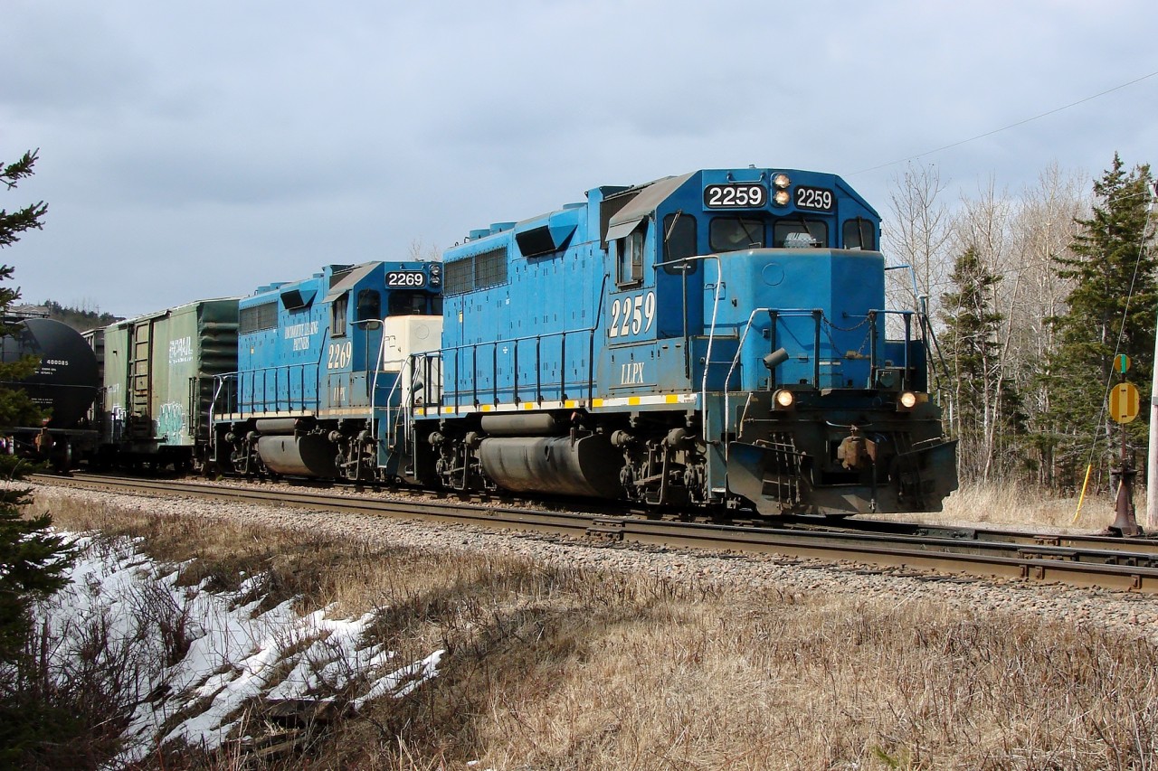 Railpictures.ca - steve arnot Photo: Leased LLPX GP38-2s 2259 and 2269 on the Cape Breton ...