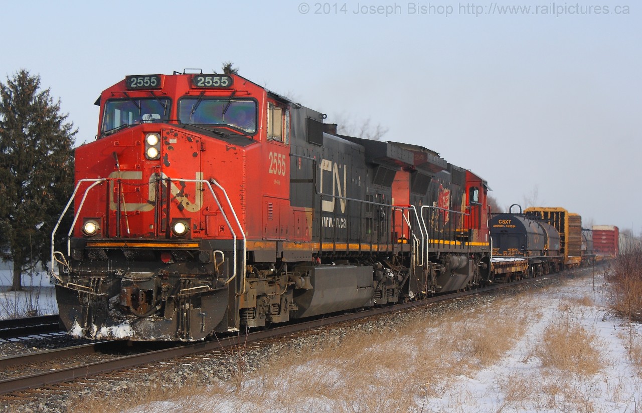 Railpictures.ca - Joseph Bishop Photo: CN 331 blasts by Lynden with CN 2555 and CN 2124 ...