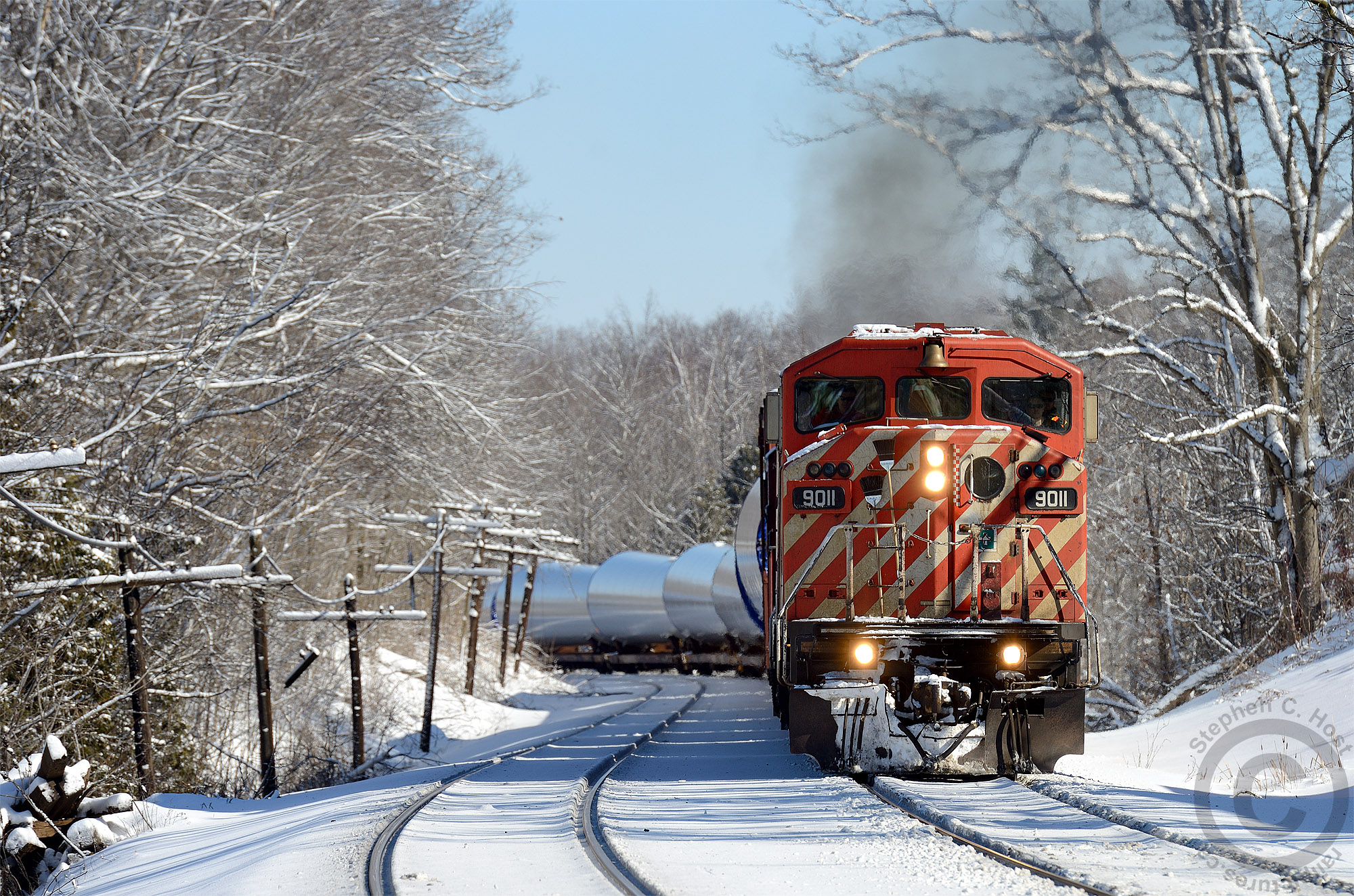 Railpictures.ca - Stephen C. Host Photo: A westbound Windmill train with a pair of EMD 645′s for ...