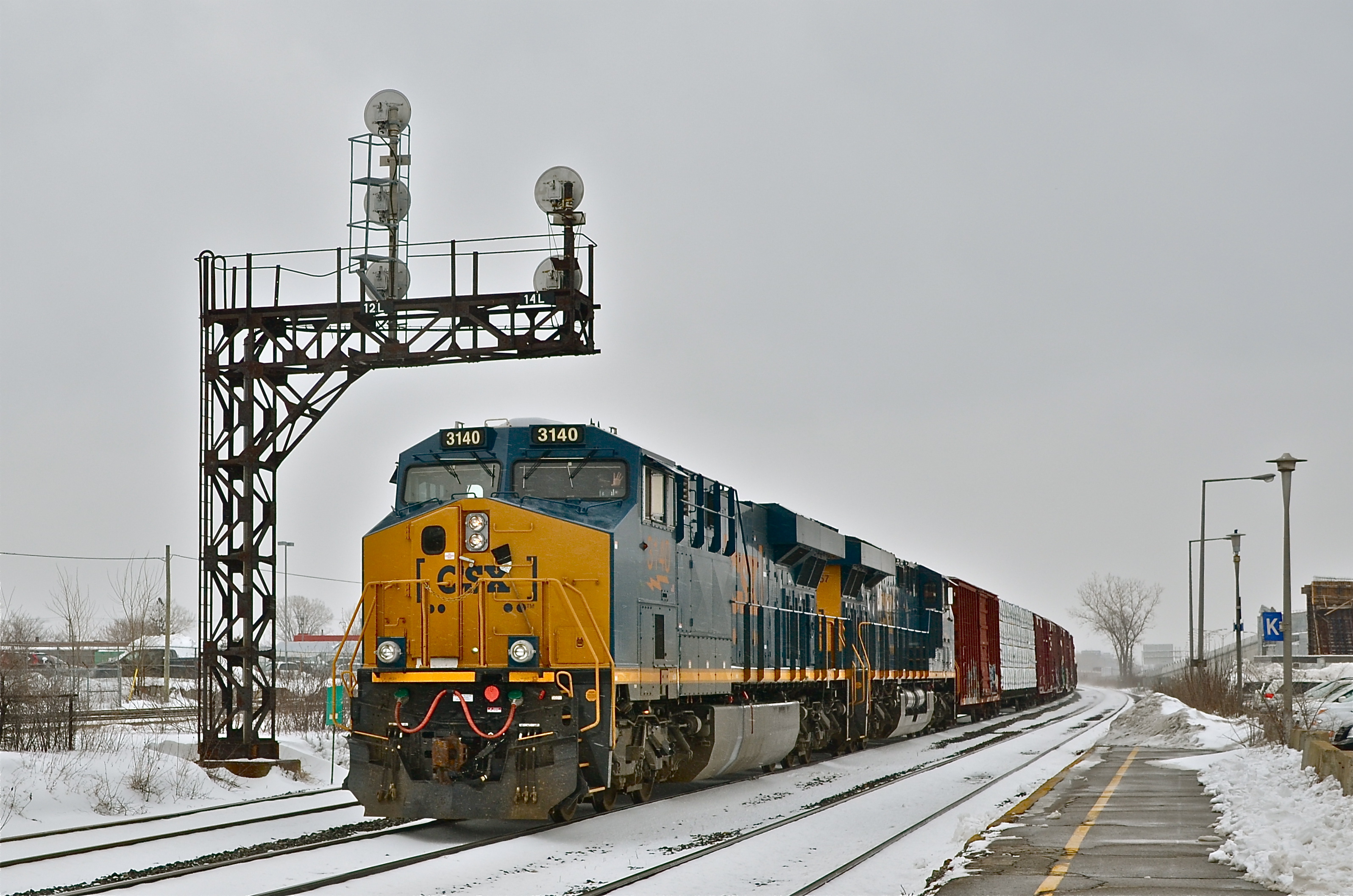 Railpictures.ca - Michael Berry Photo: Westbound through Dorval much later and much faster than ...