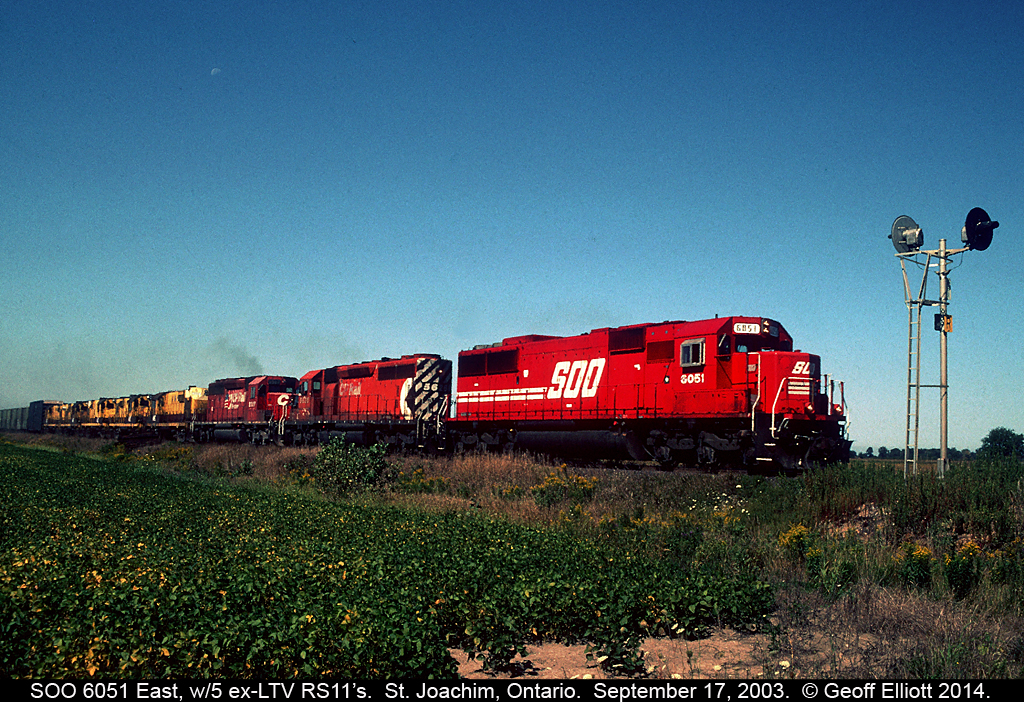 Railpictures.ca - Geoff Elliott Photo: SOO 6051 leads 2 CP SD40-2′s and 5 ex-LTV mining RS11′s ...