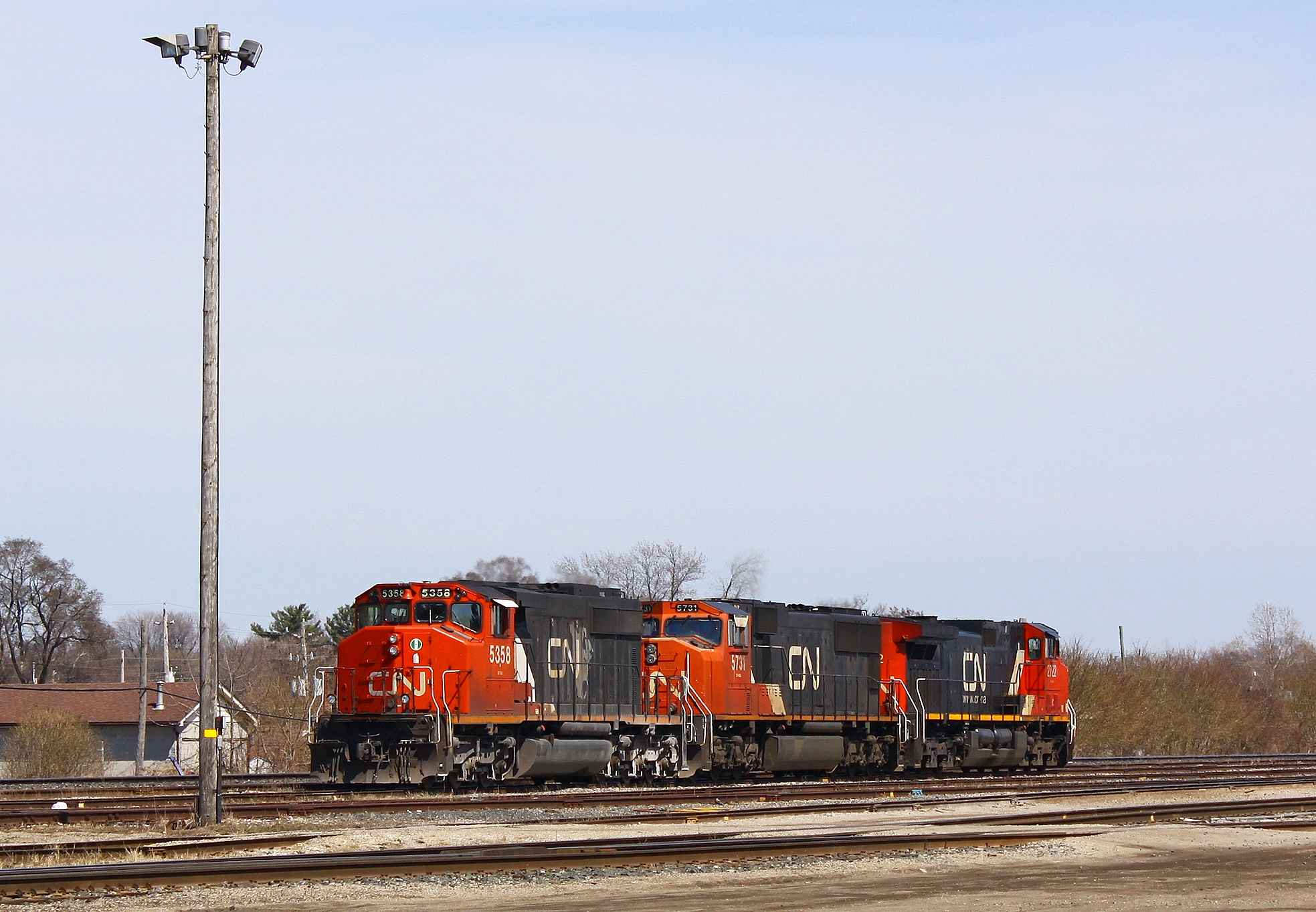 Railpictures.ca - Mark MacCauley Photo: 434′s power sits at the west end of Racecourse with 5383 ...