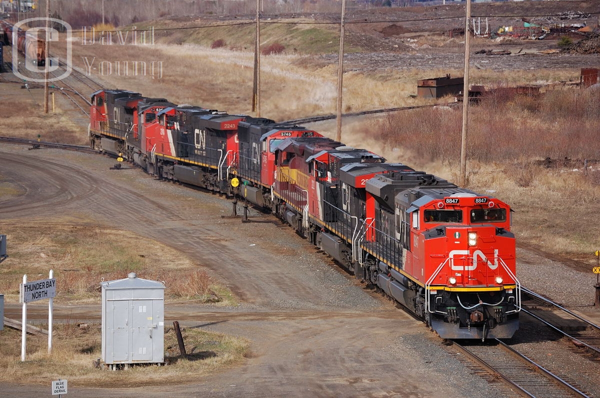 Railpictures.ca - David Young Photo: After combining three power sets sitting in Port Arthur ...