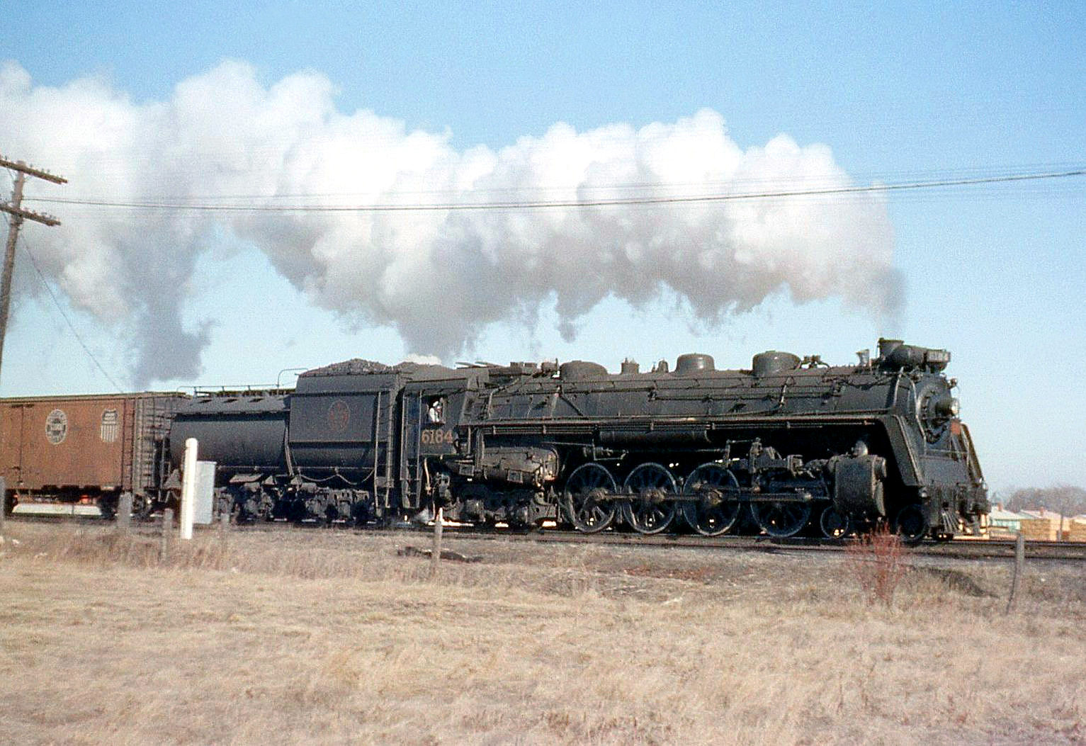 Railpictures.ca - Bill Thomson Photo: CN 4-8-4 Northern 6184 puts on a good head of steam ...