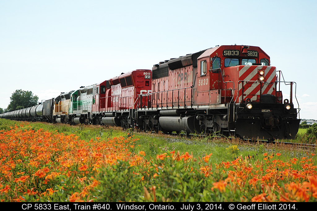 Railpictures.ca - Geoff Elliott Photo: CP train #640 has an interesting consist on July 3, 2014 ...