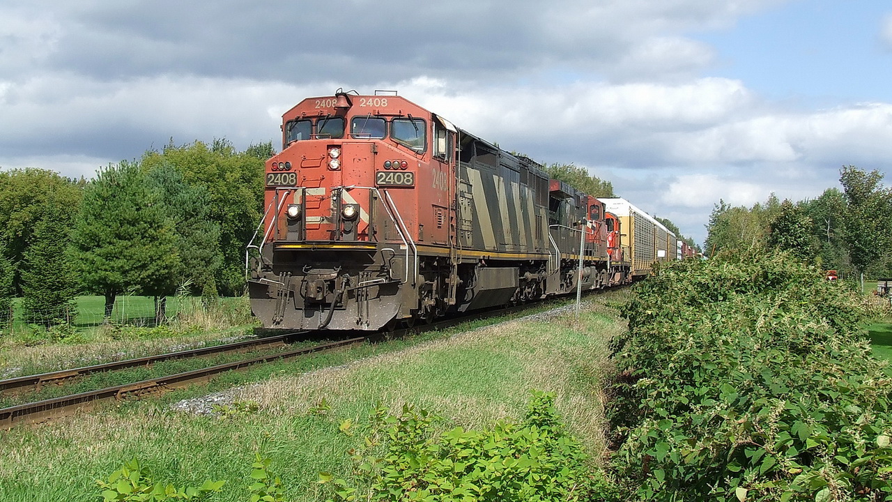 Railpictures.ca - pierre fournier Photo: CN 401 3 miles east of Drummond. | Railpictures.ca ...