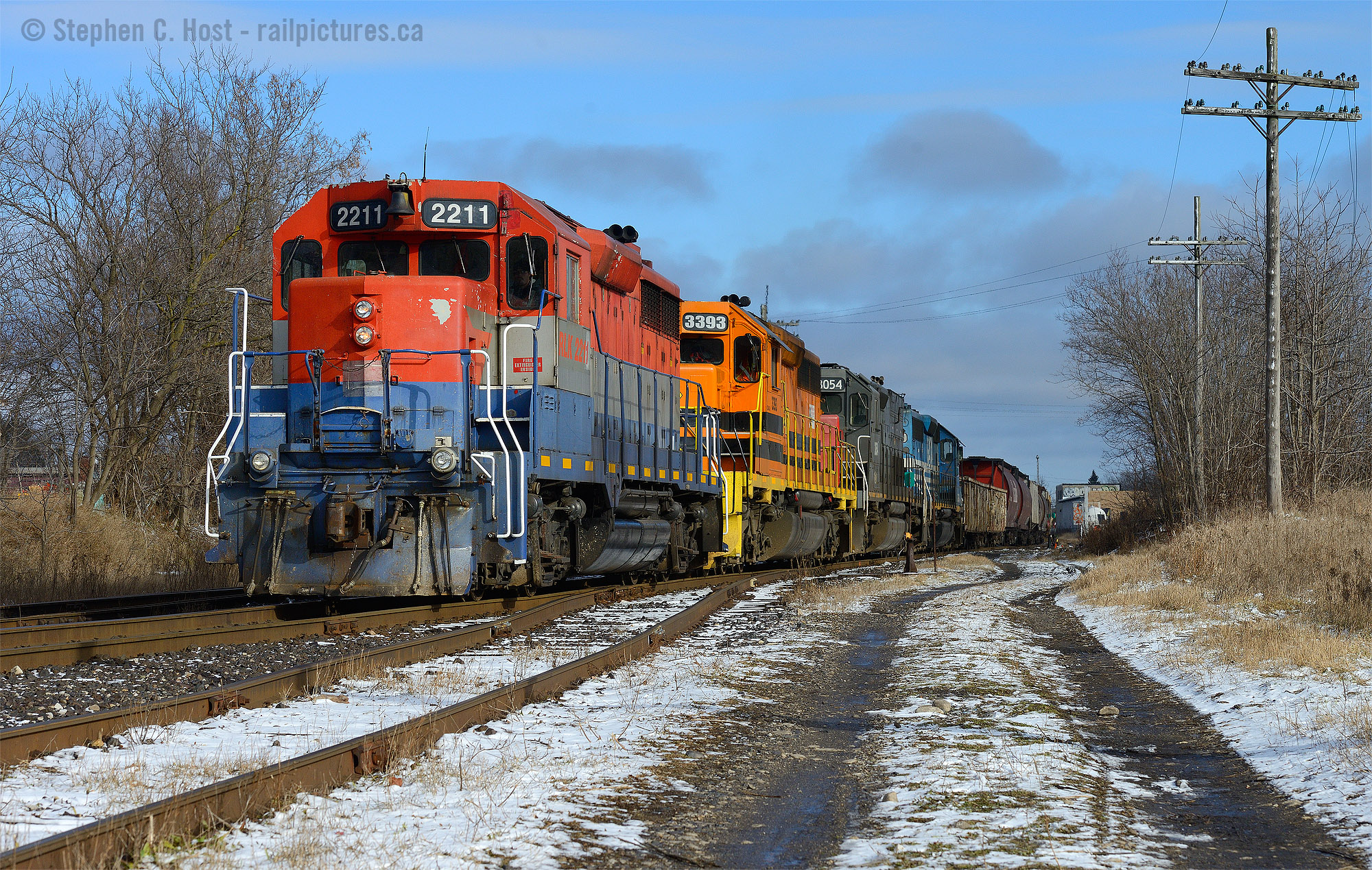 Railpictures.ca - Stephen C. Host Photo: A former CP GP35 RLK2211 is leading train 431 at Guelph ...