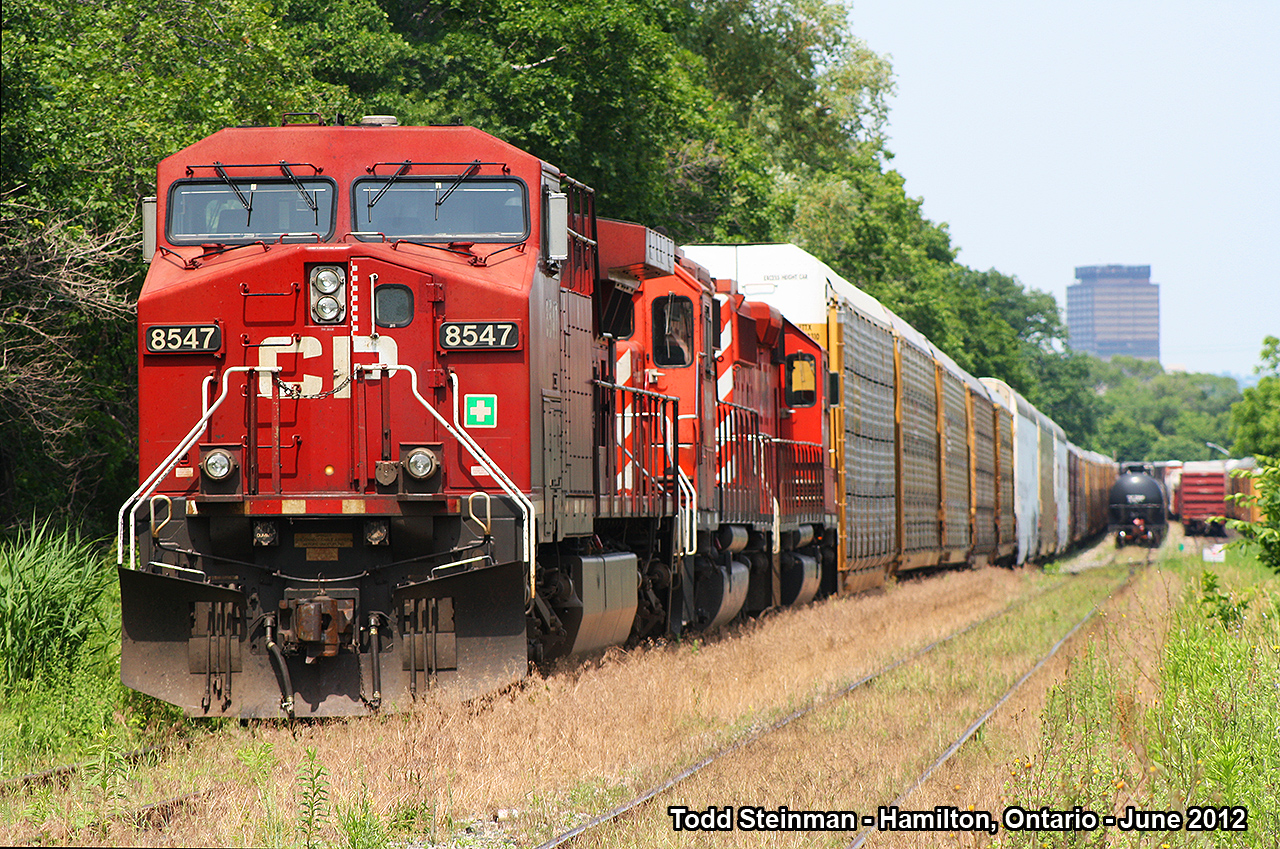 Railpictures.ca - Todd Steinman Photo: CP 8547 sits on the mainline with two other units waiting ...