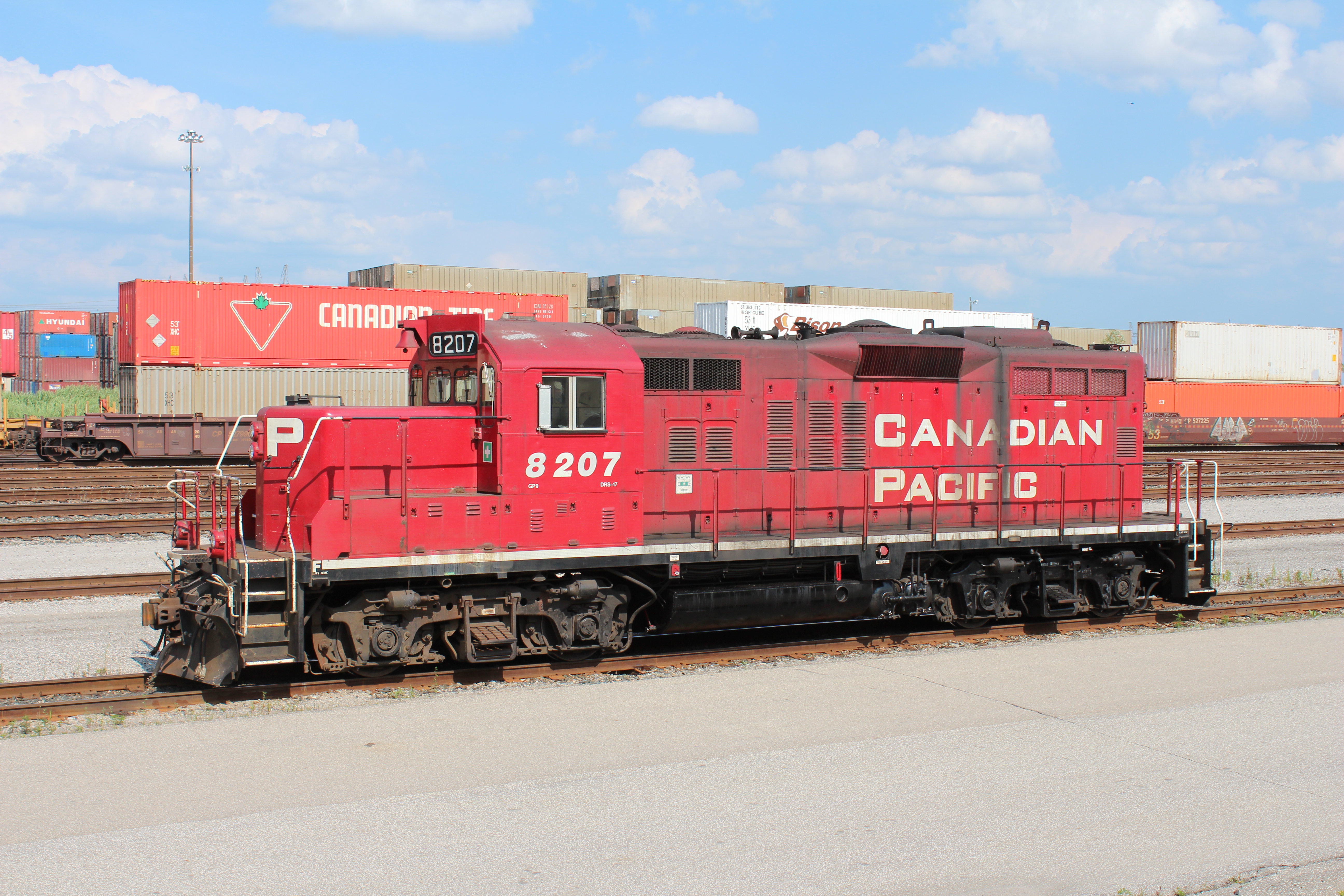 Railpictures.ca - Paul Santos Photo: Built in 1958 as CP 8810 this GP9u was rebuilt in 1988 with ...