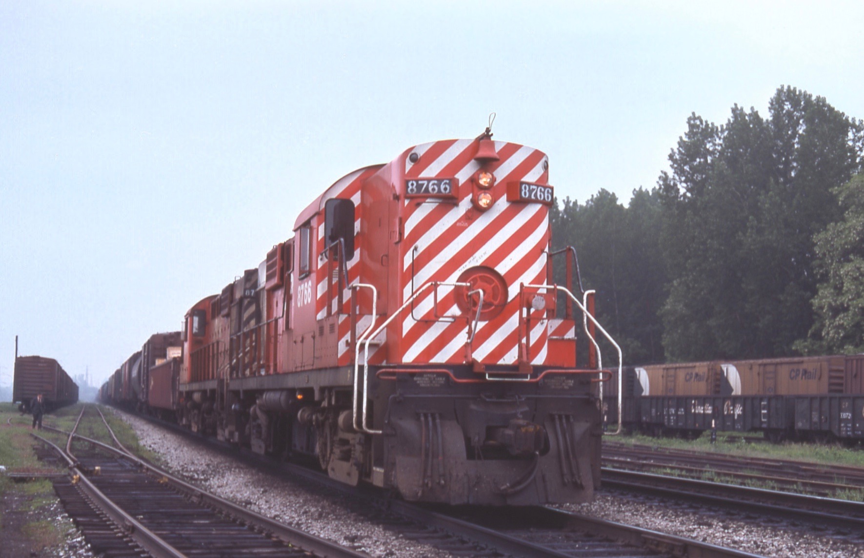 Railpictures.ca - Dave K. Photo: CP RS18 8766 leads an eastbound freight bound for Agincourt ...