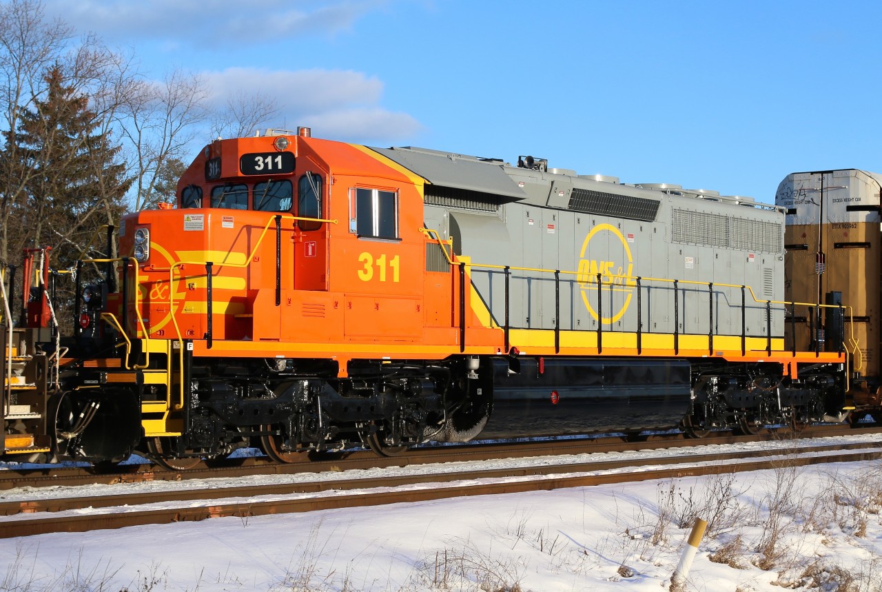 Railpictures.ca - Marcus W Stevens Photo: Freshly rebuilt Quebec, North Shore & Labrador SD40 ...