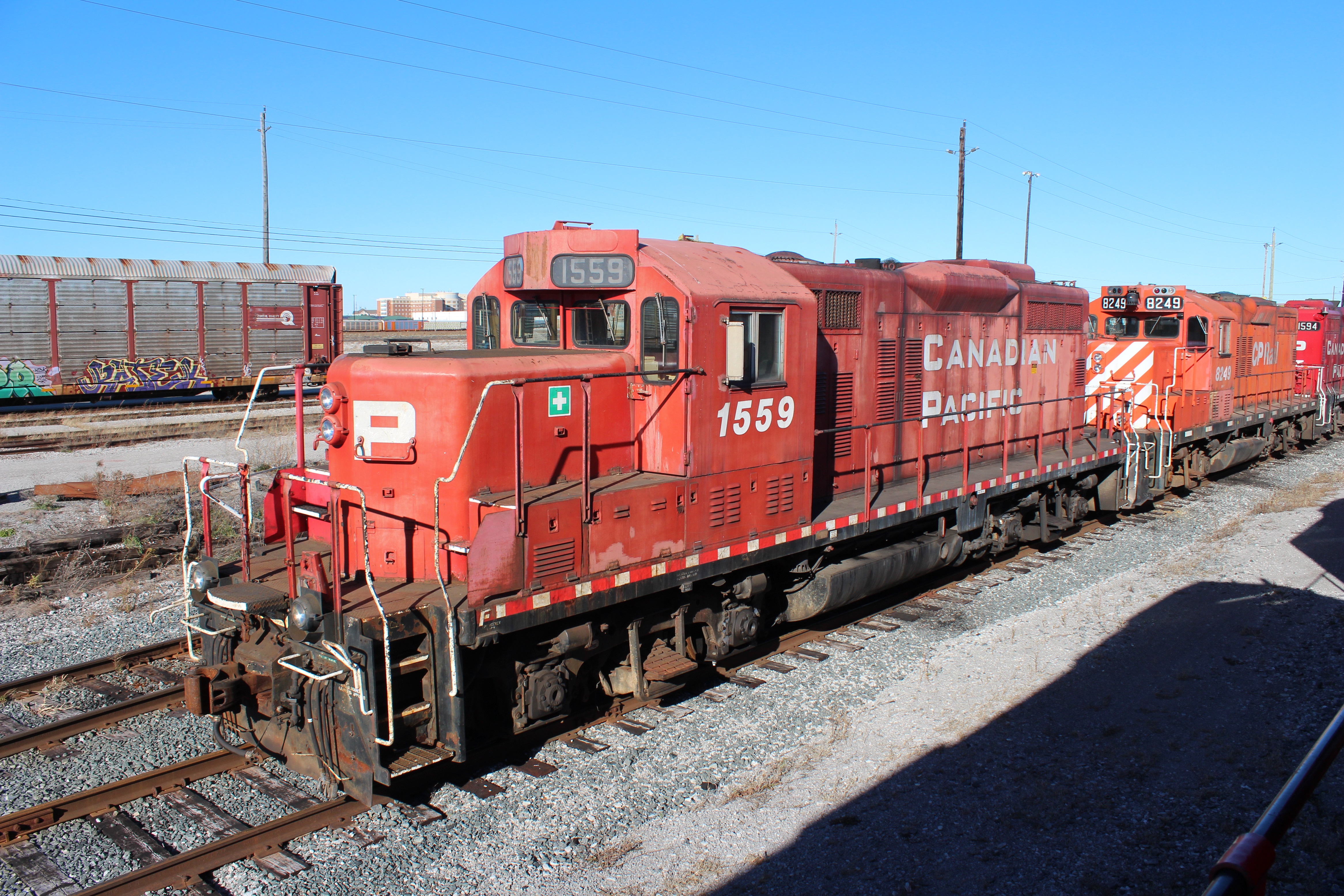 Railpictures.ca - Paul Santos Photo: One of the 4 remaining GP9′s on the property, CP 1559 was ...
