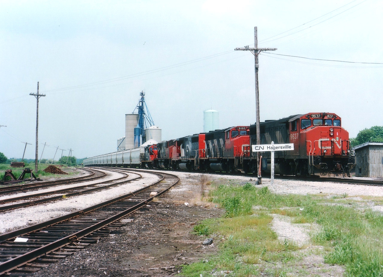 Railpictures.ca - A.W.Mooney Photo: Back when CN was still in control of the Hagersville ...