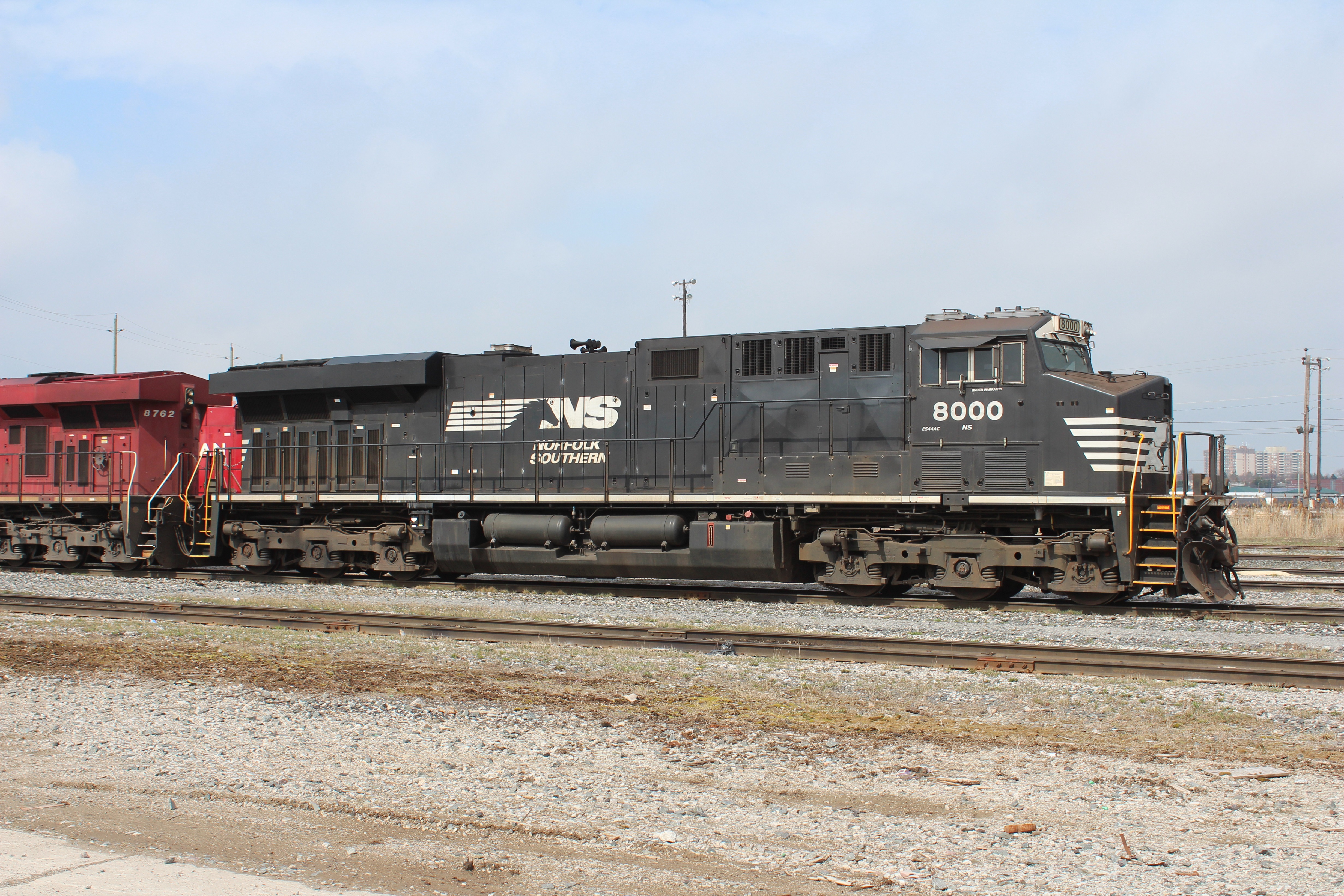 Railpictures.ca - Paul Santos Photo: ES44AC 8000 series class leader sits ready to go on train ...