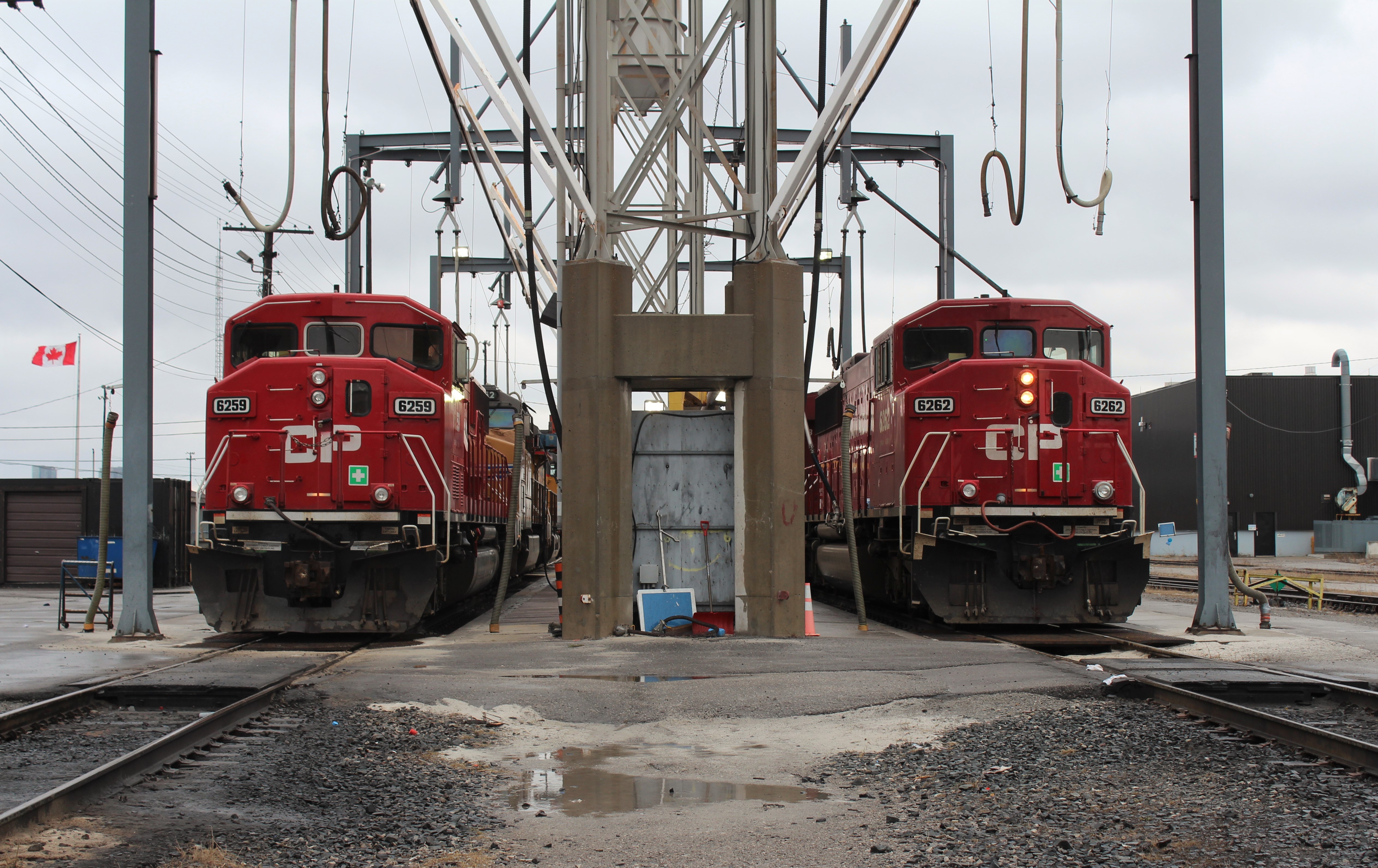 Railpictures.ca - Paul Santos Photo: 2 of the 4 SD60M’s painted up in Canadian Pacific occupy ...