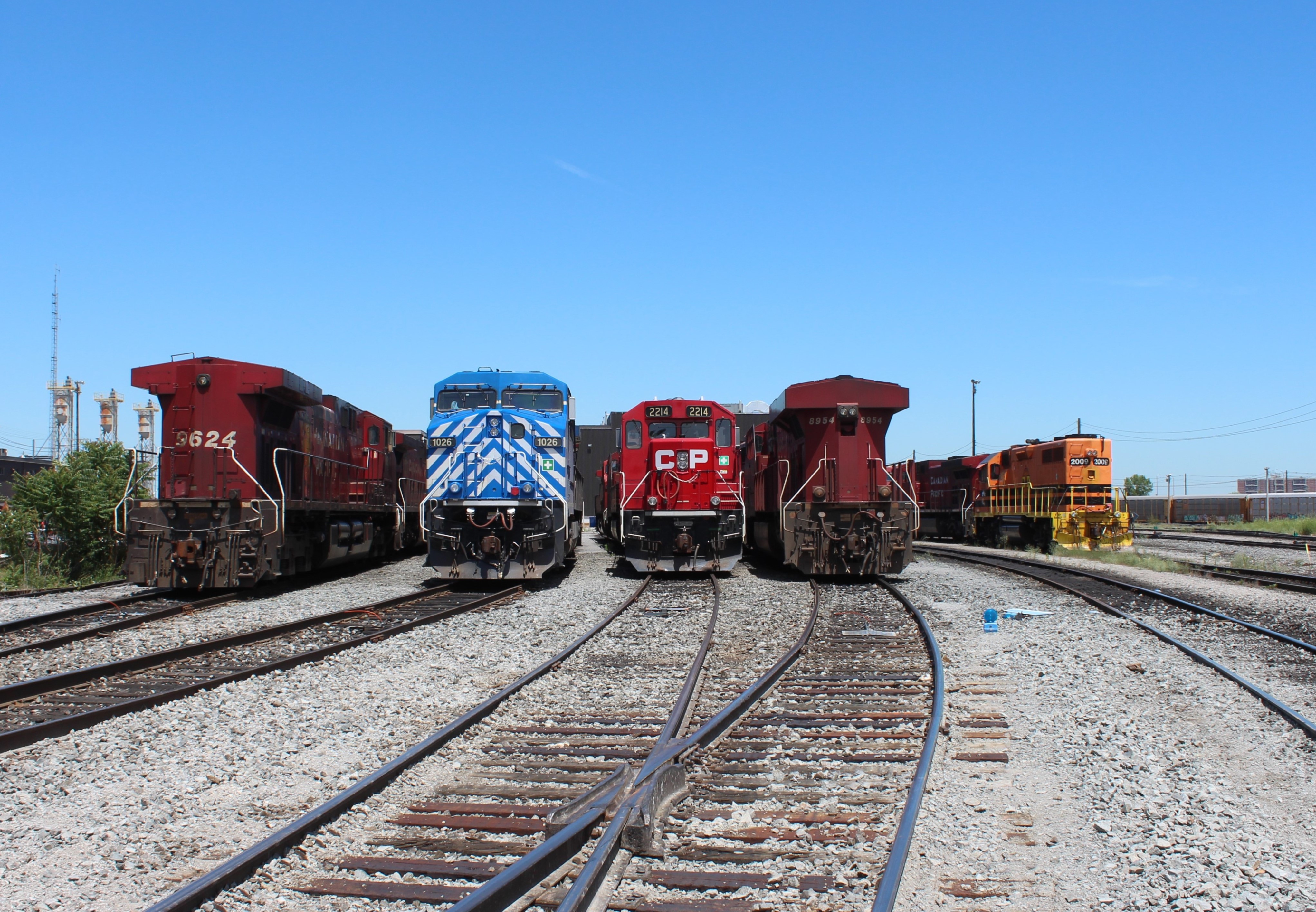 Railpictures.ca - Paul Santos Photo: An assortment of power in the west end of the shop tracks ...