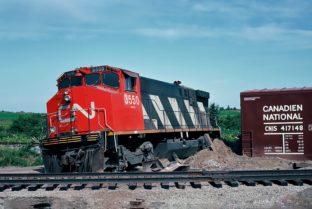 Railpictures.ca - Roger Lalonde Photo: Derailment of CN MLW M-420(W) 3550 near Mont-Joli, Quebec ...