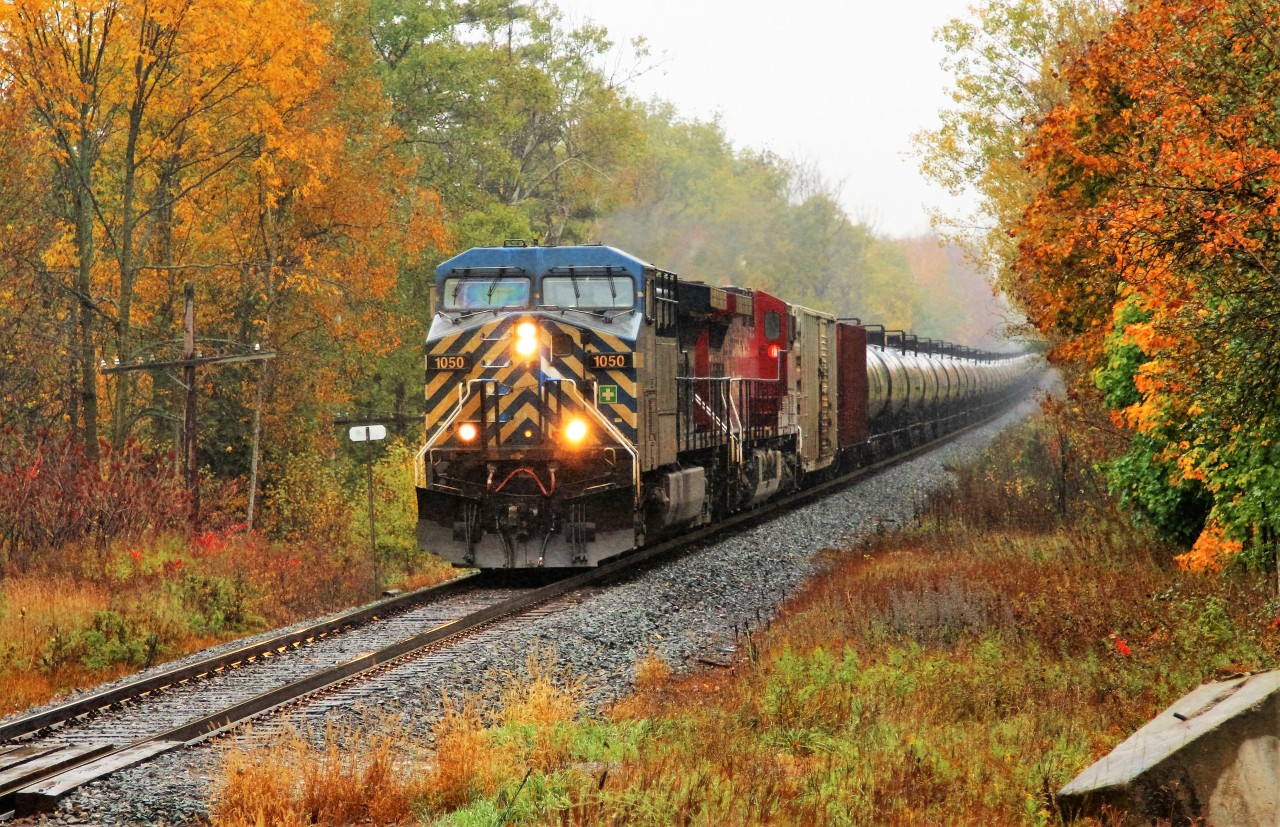 Railpictures.ca - BPurdy Photo: Once again I found myself out in the rain. CEFX 1050 with CP ...