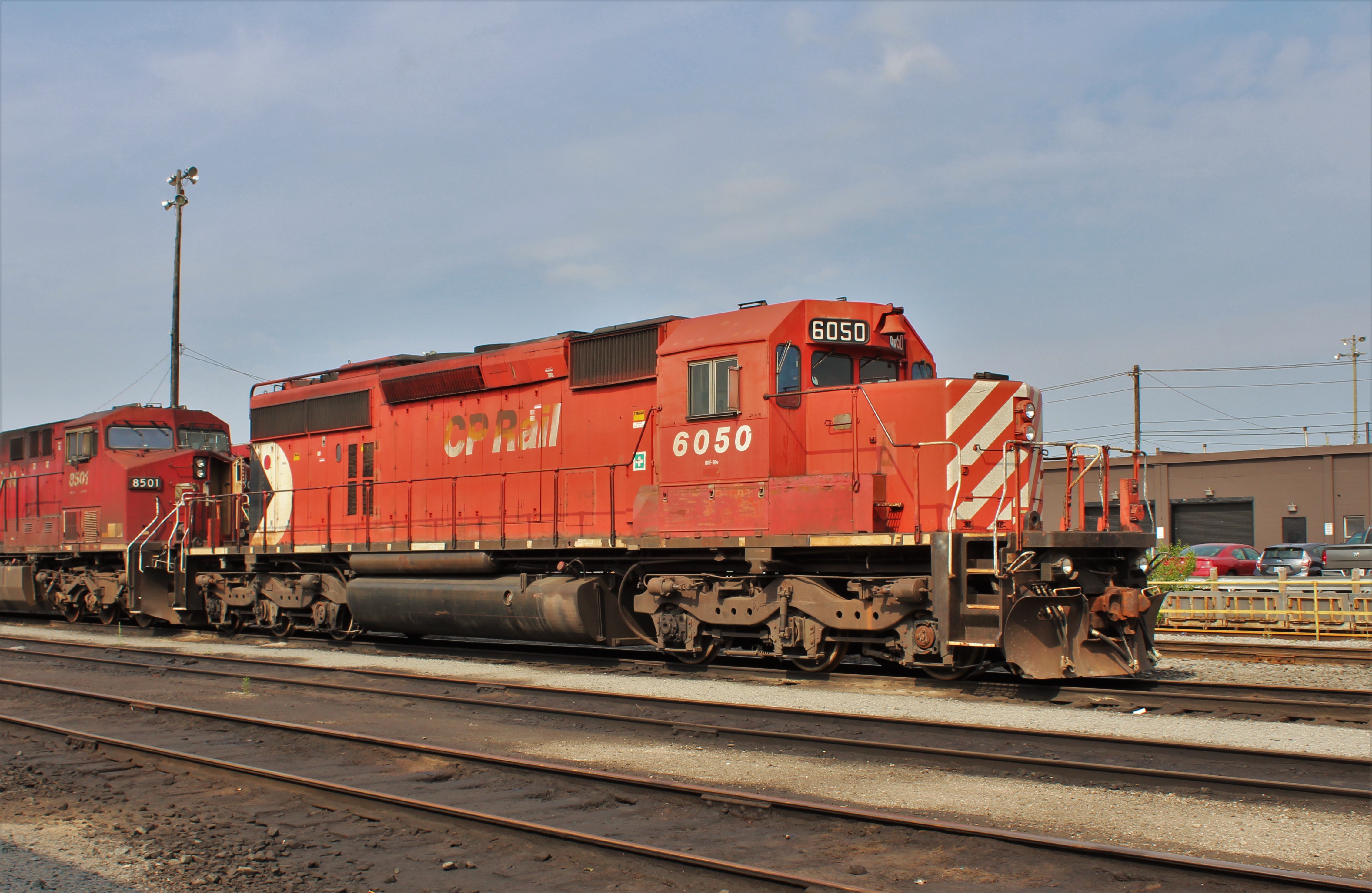 Railpictures.ca - Paul Santos Photo: SD40-2 6050 parked at the west end of the shop tracks. At ...