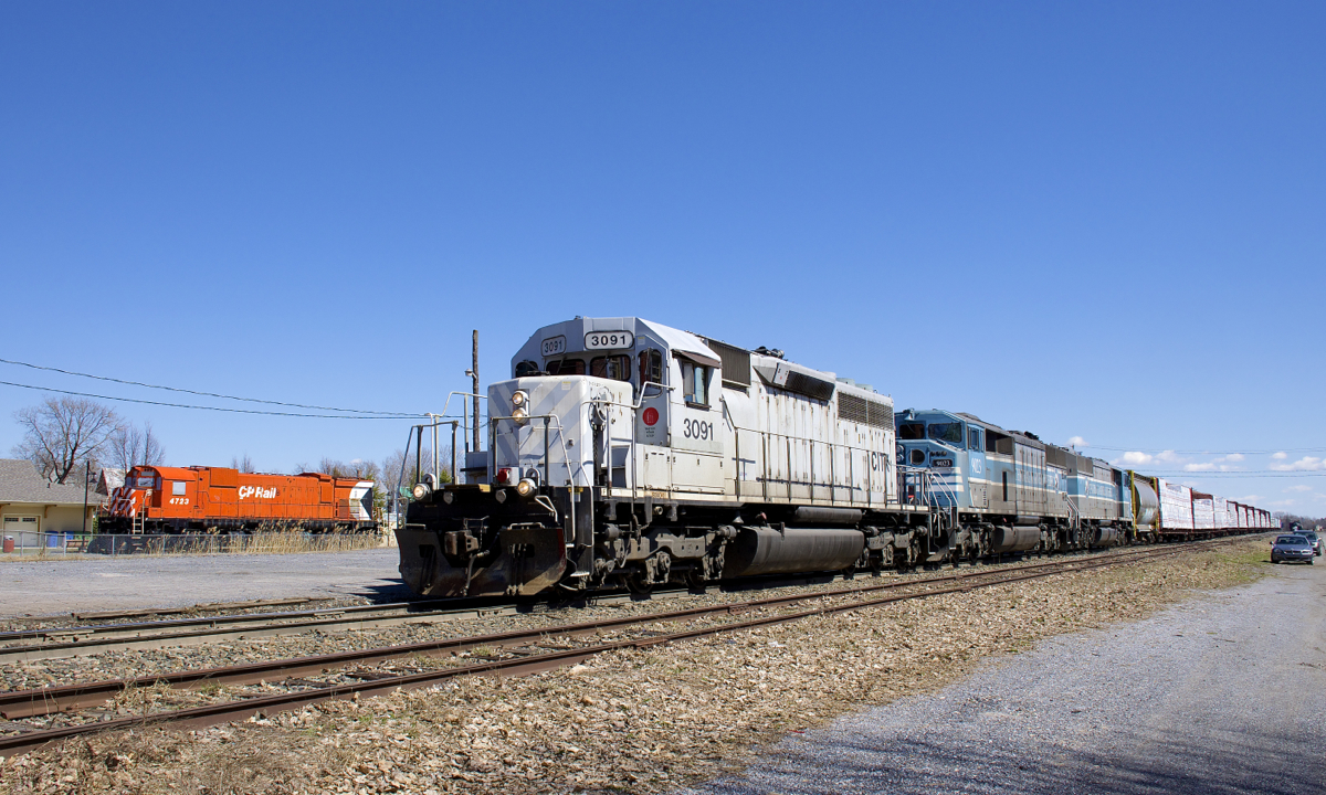 Railpictures.ca - Michael Berry Photo: CITX 3091 (originally SD40 CP 5552) and a pair of ex-CP ...