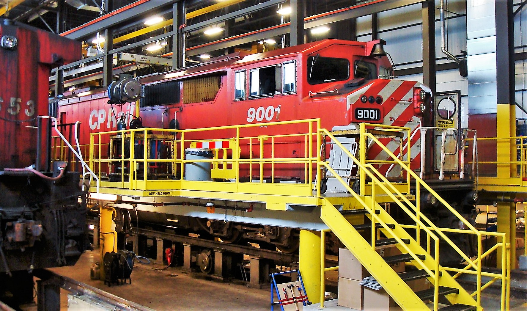 Railpictures.ca - Paul Santos Photo: A rare appearance in the shop at Agincourt for a red barn ...