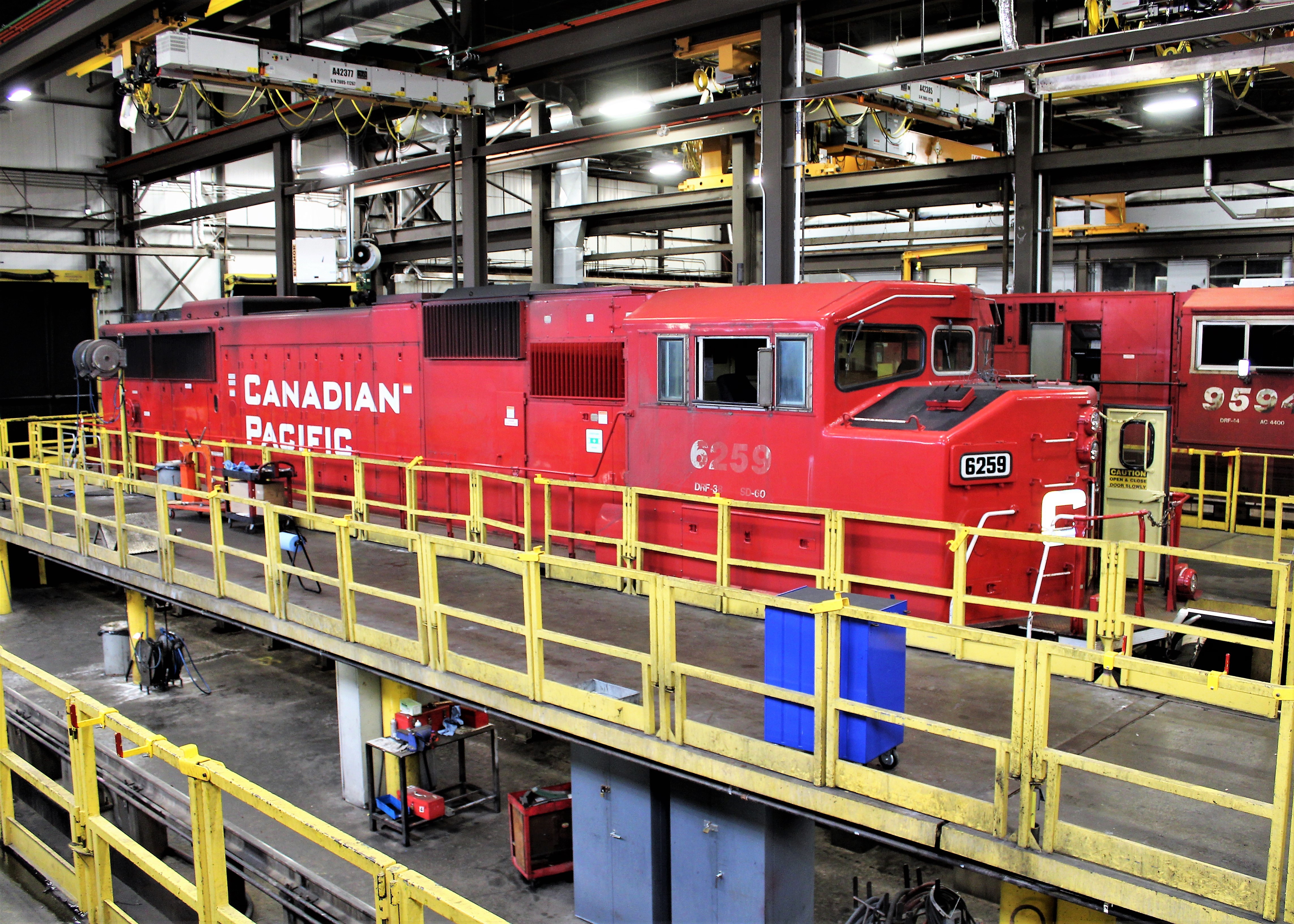 Railpictures.ca - Paul Santos Photo: SD60M 6259 in the shop for an antenna change out. 3 of the ...