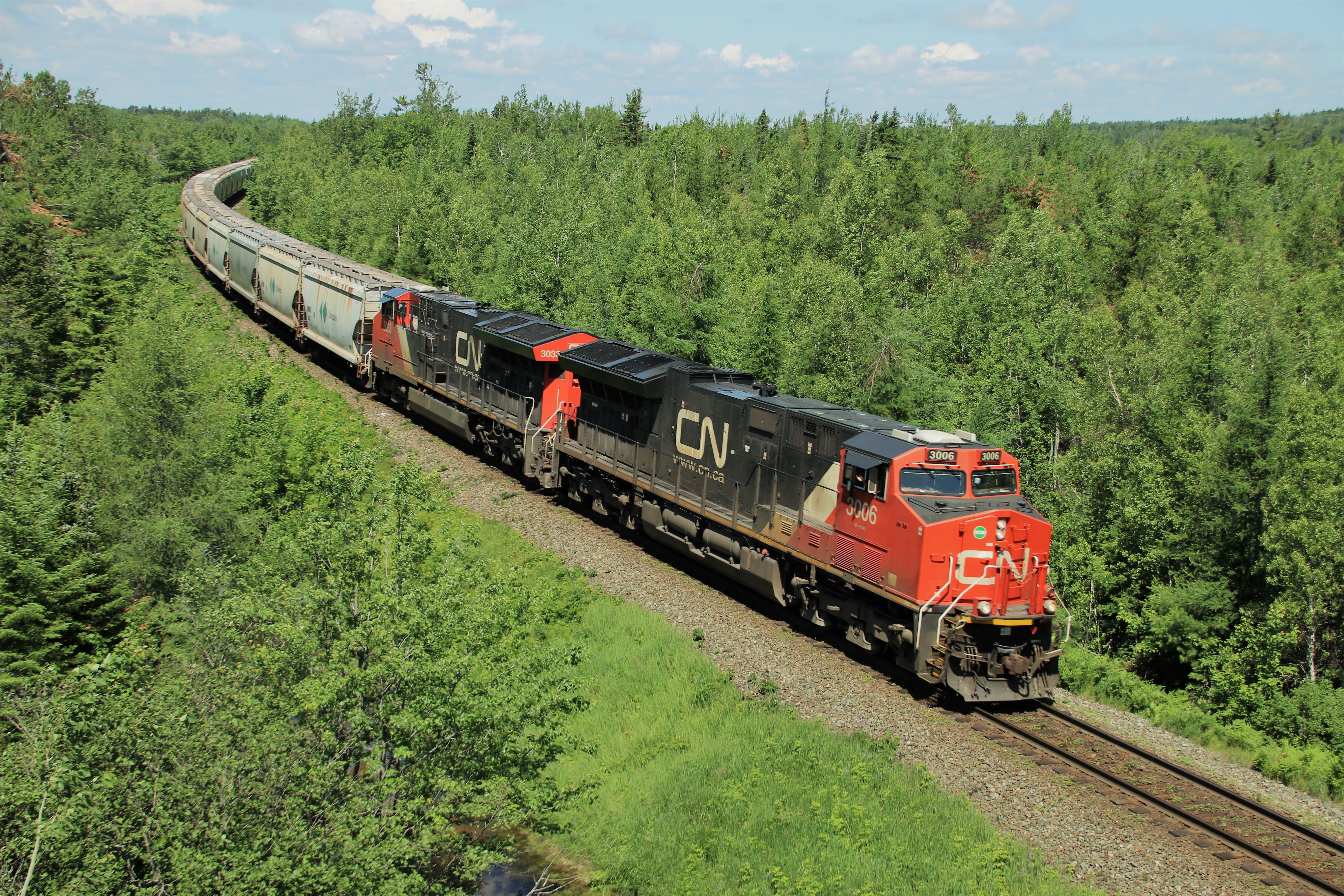 Railpictures.ca - John Richard Photo: CN 3006 leads an eastbound B730 unit Canpotex potash train ...