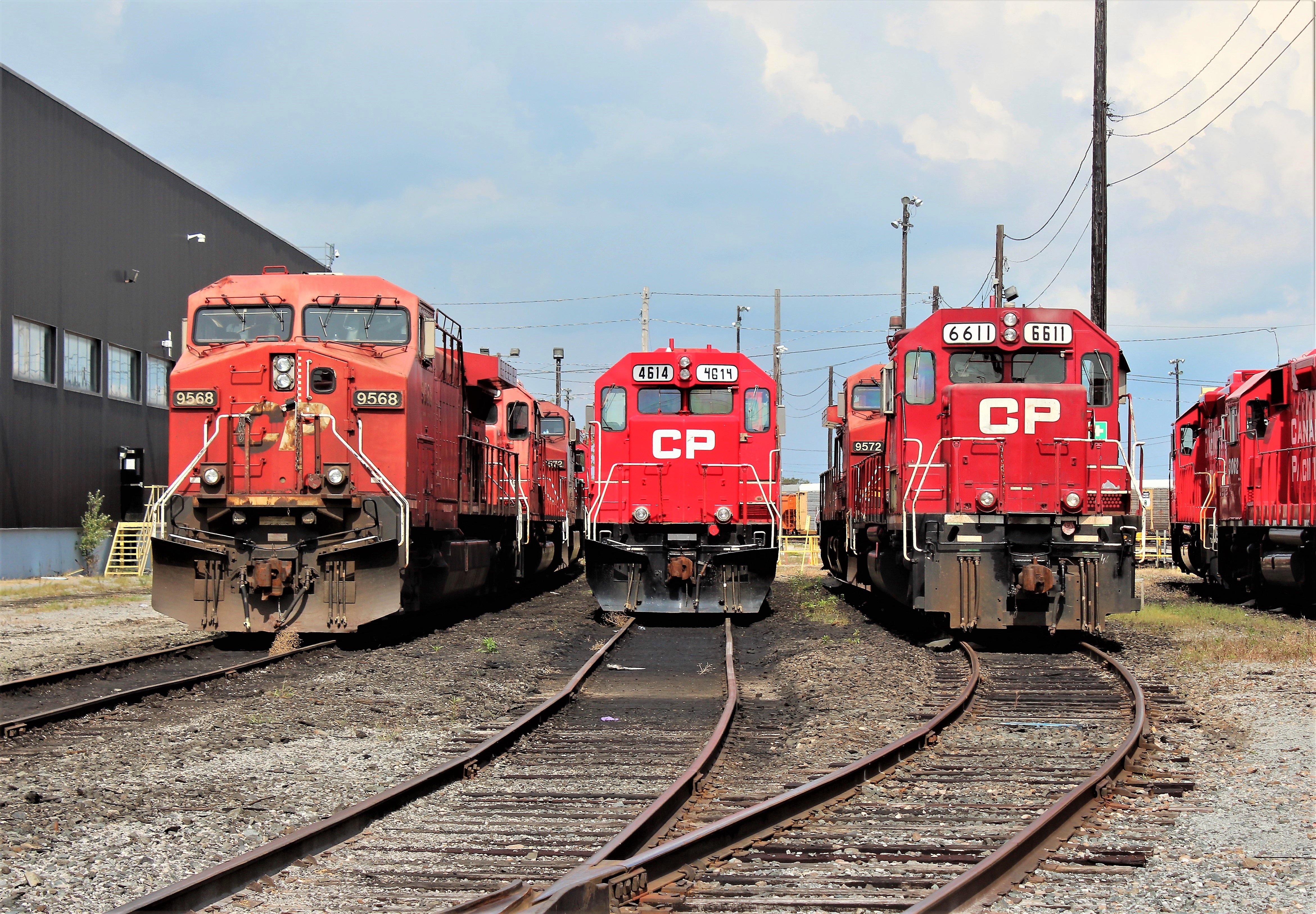 Railpictures.ca - Paul Santos Photo: A trio of stored power on the shop’s south side. AC4400 ...