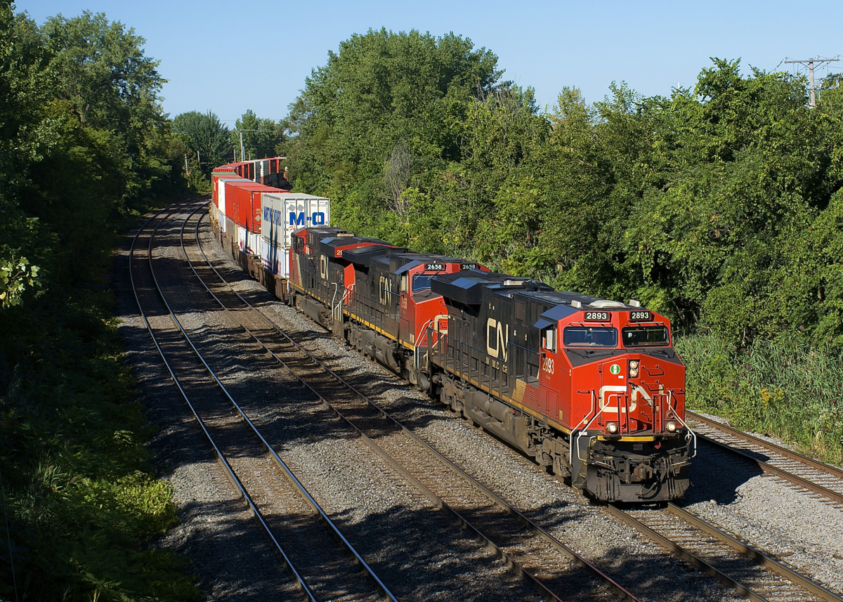 Railpictures.ca - Michael Berry Photo: CN 120 (with CN 2893, CN 2658 & CN 2956 up front and CN ...