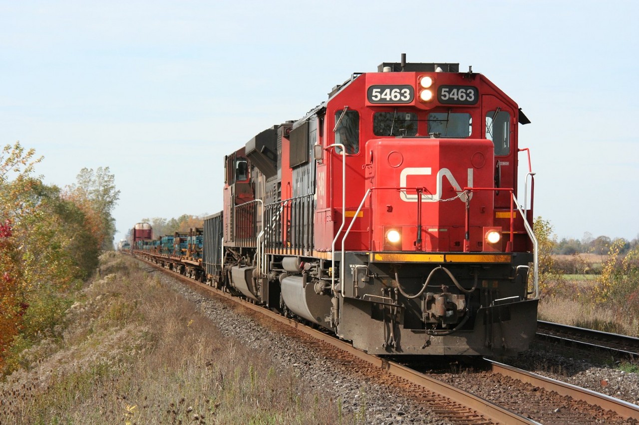 Railpictures.ca - Chris van der Heide Photo: CN SD60 5463 leads eastbound train no. 509 (London ...