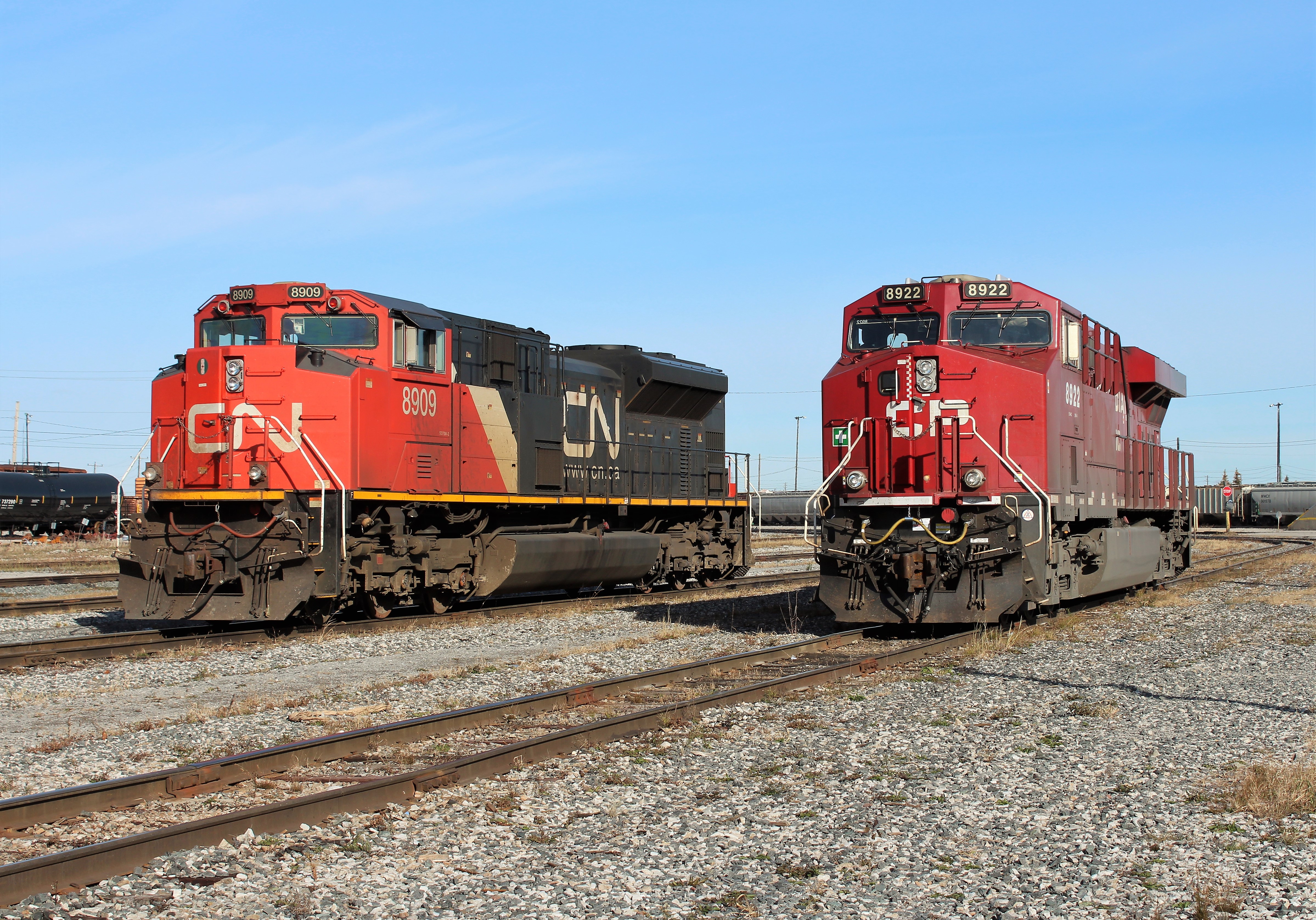 Railpictures.ca - Paul Santos Photo: CN SD70M-2 8909 was back at Agincourt today. It had gone ...