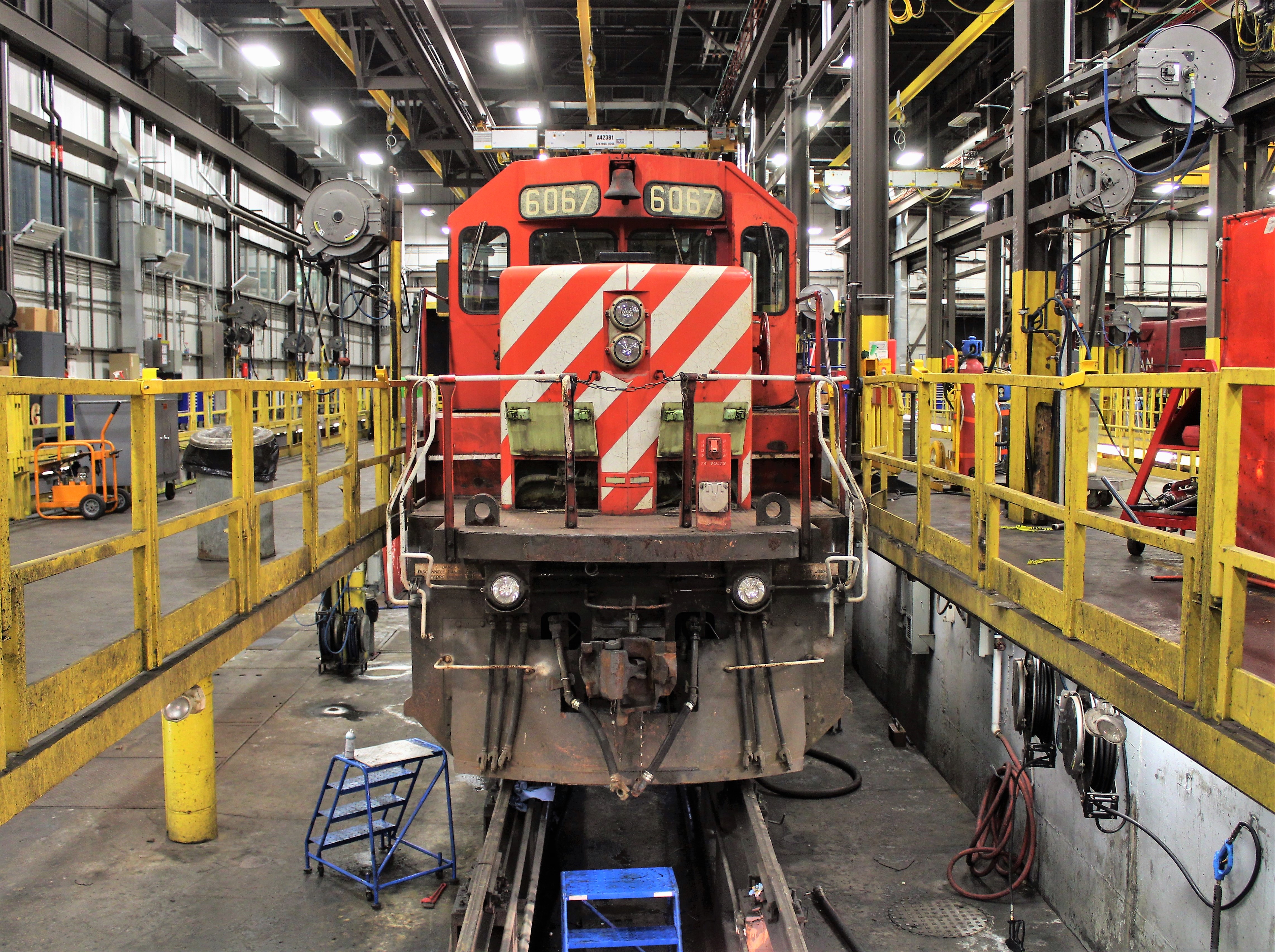 Railpictures.ca - Paul Santos Photo: Recently the 6067 was parked on Diesel shop tracks bringing ...