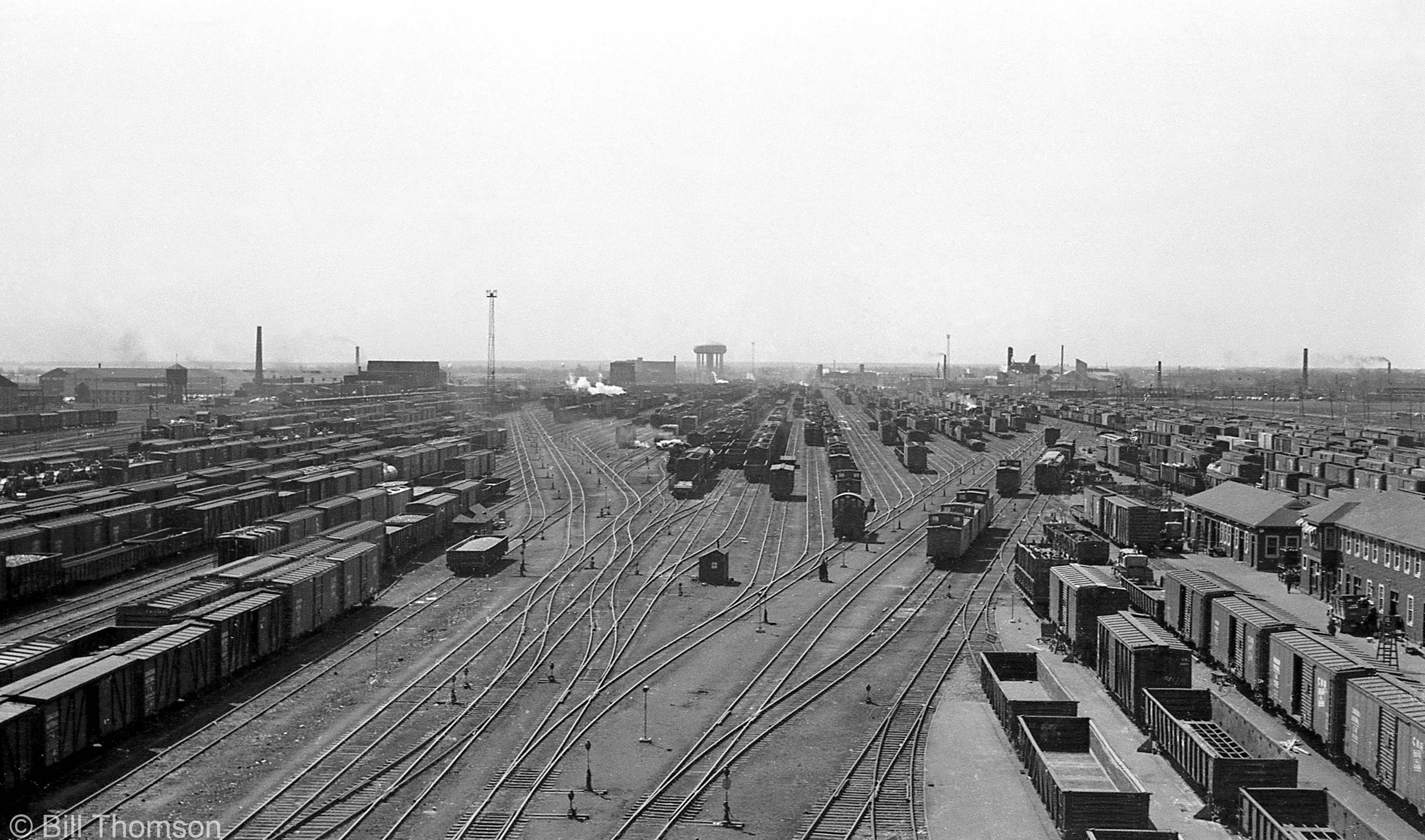 Railpictures.ca - Bill Thomson Photo: An overview of Canadian National’s sprawling Mimico Yard ...