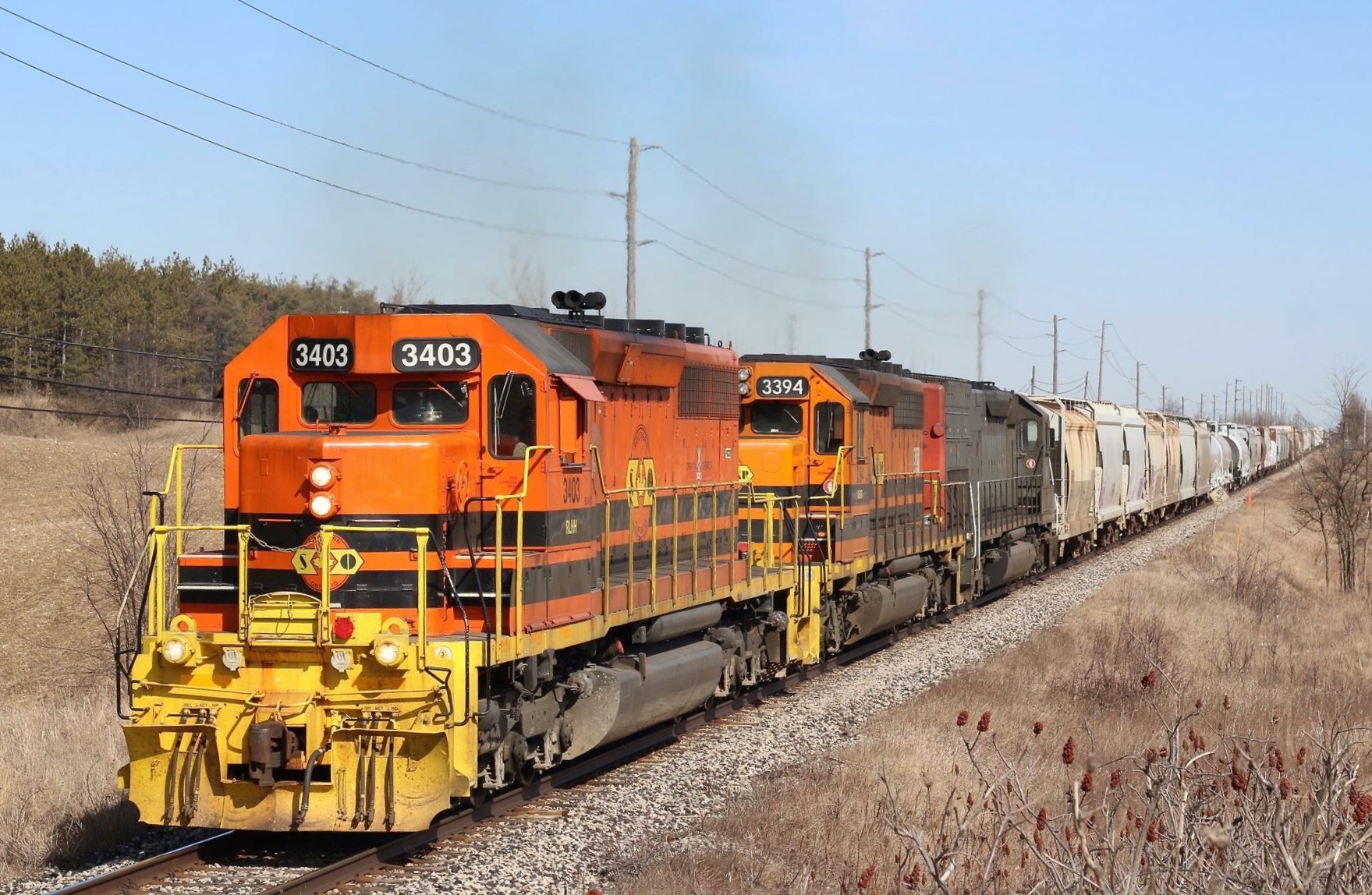 Railpictures.ca - Marcus W Stevens Photo: GEXR’s newest arrival SD40-2 3403 began life as non ...