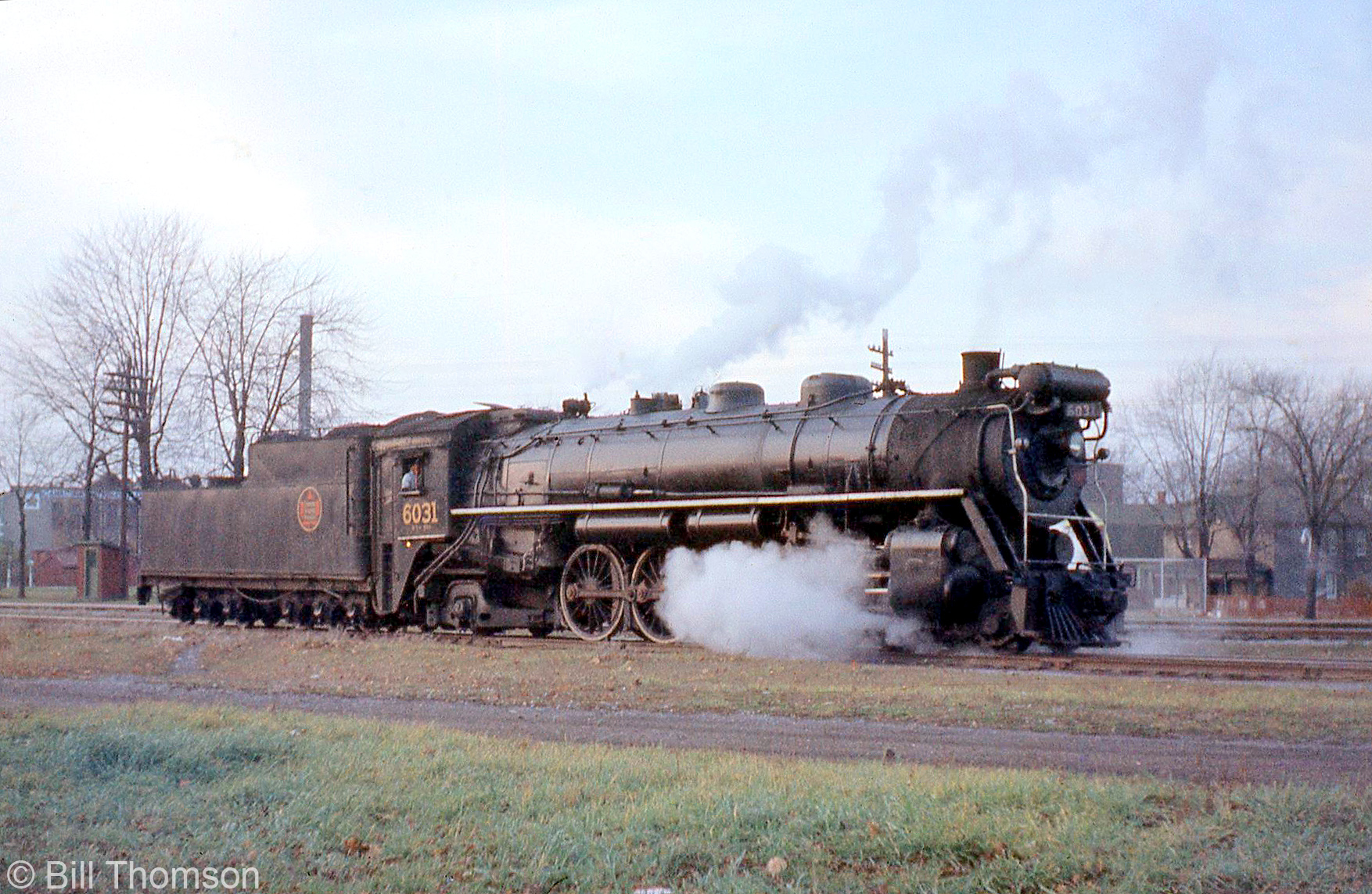 Railpictures.ca - Bill Thomson Photo: CN 4-8-2 Mountain 6031 heads for the engine house at ...