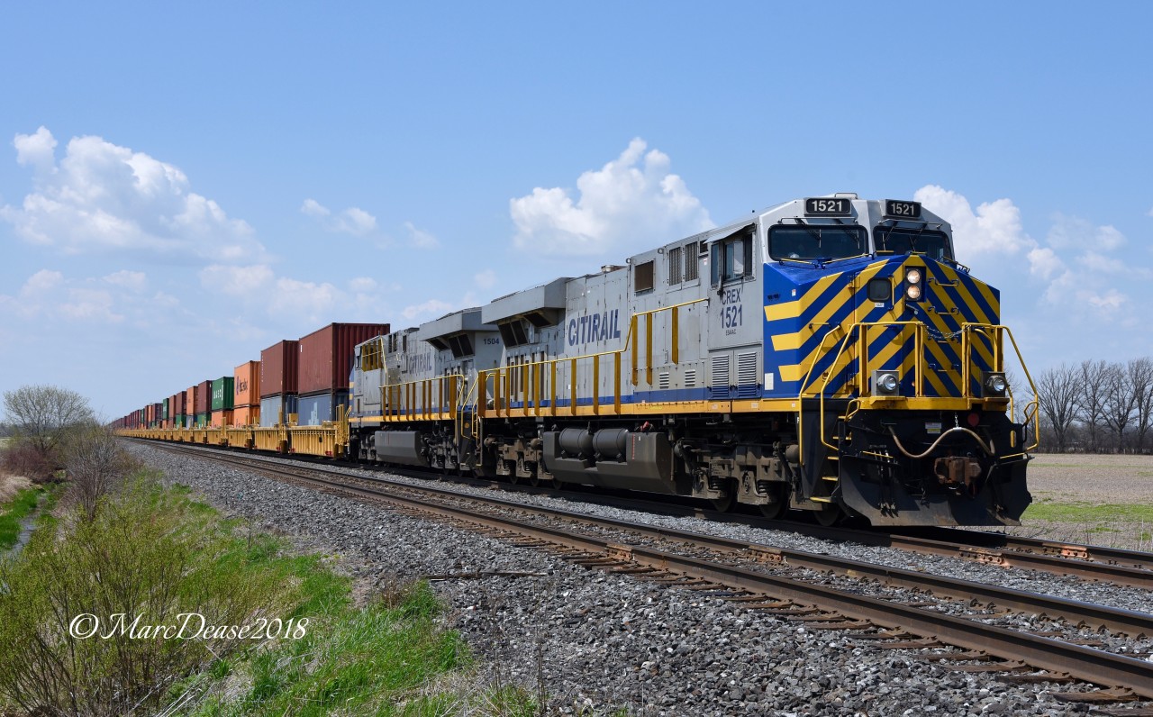 Railpictures.ca - Marc Dease Photo: Double CREX power on Train 148 out of Sarnia today. CREX ...