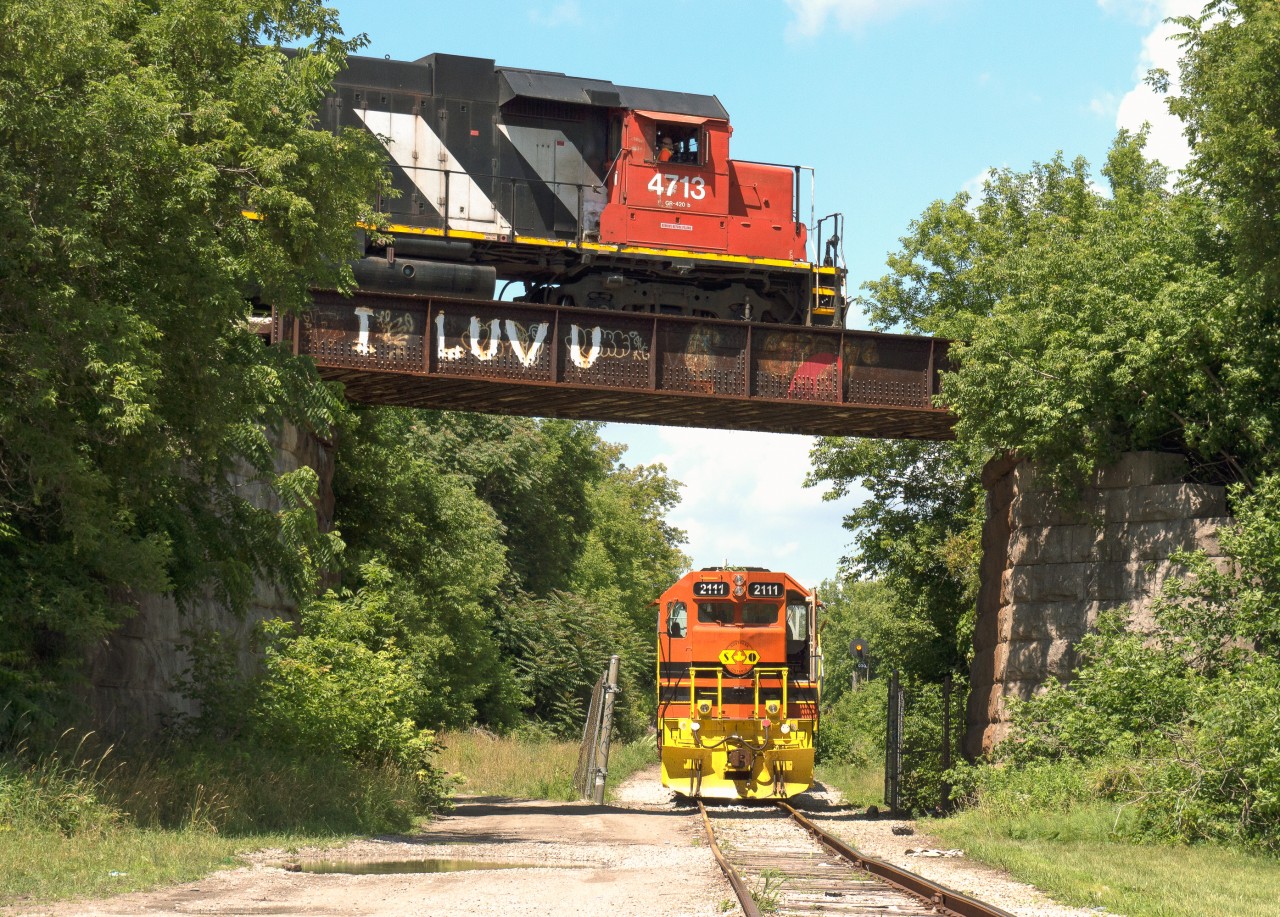 Railpictures.ca - Joseph Bishop Photo: RLHH 598 sits on the Burford Spur waiting upon CN 580 to ...
