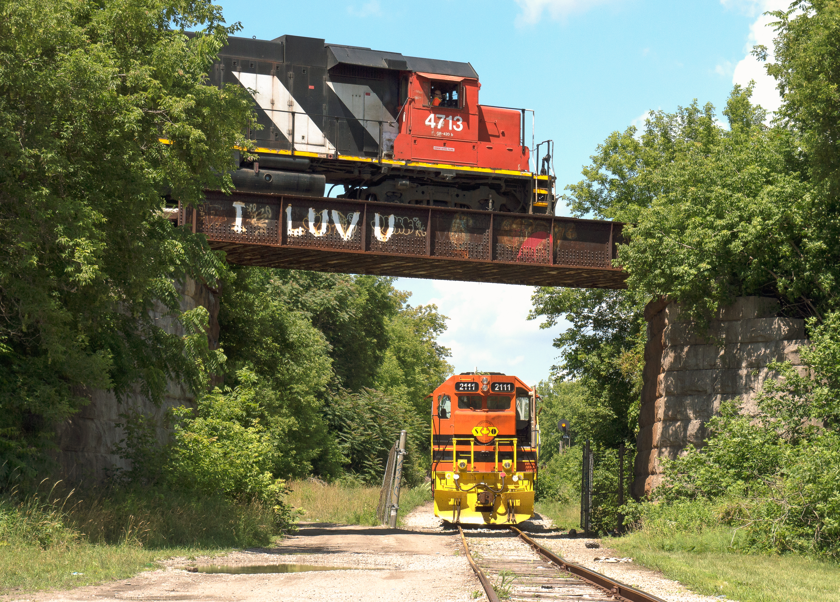 Railpictures.ca - Joseph Bishop Photo: RLHH 598 sits on the Burford Spur waiting upon CN 580 to ...